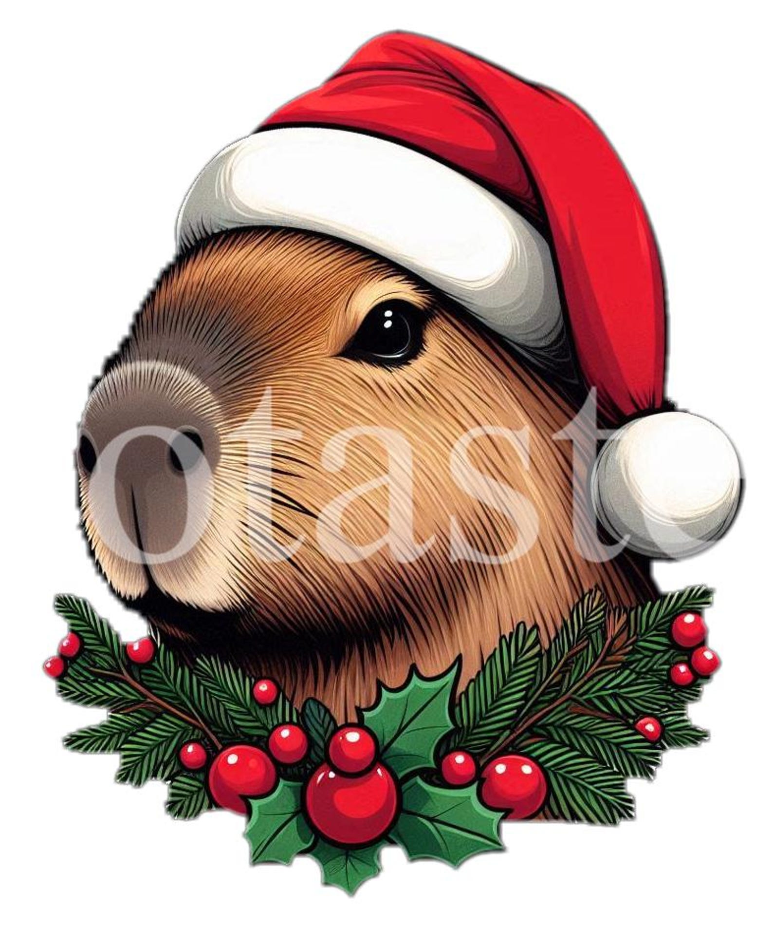5 Christmas Capybara Clipart Capybara Christmas Clipart Cute Cartoon ...