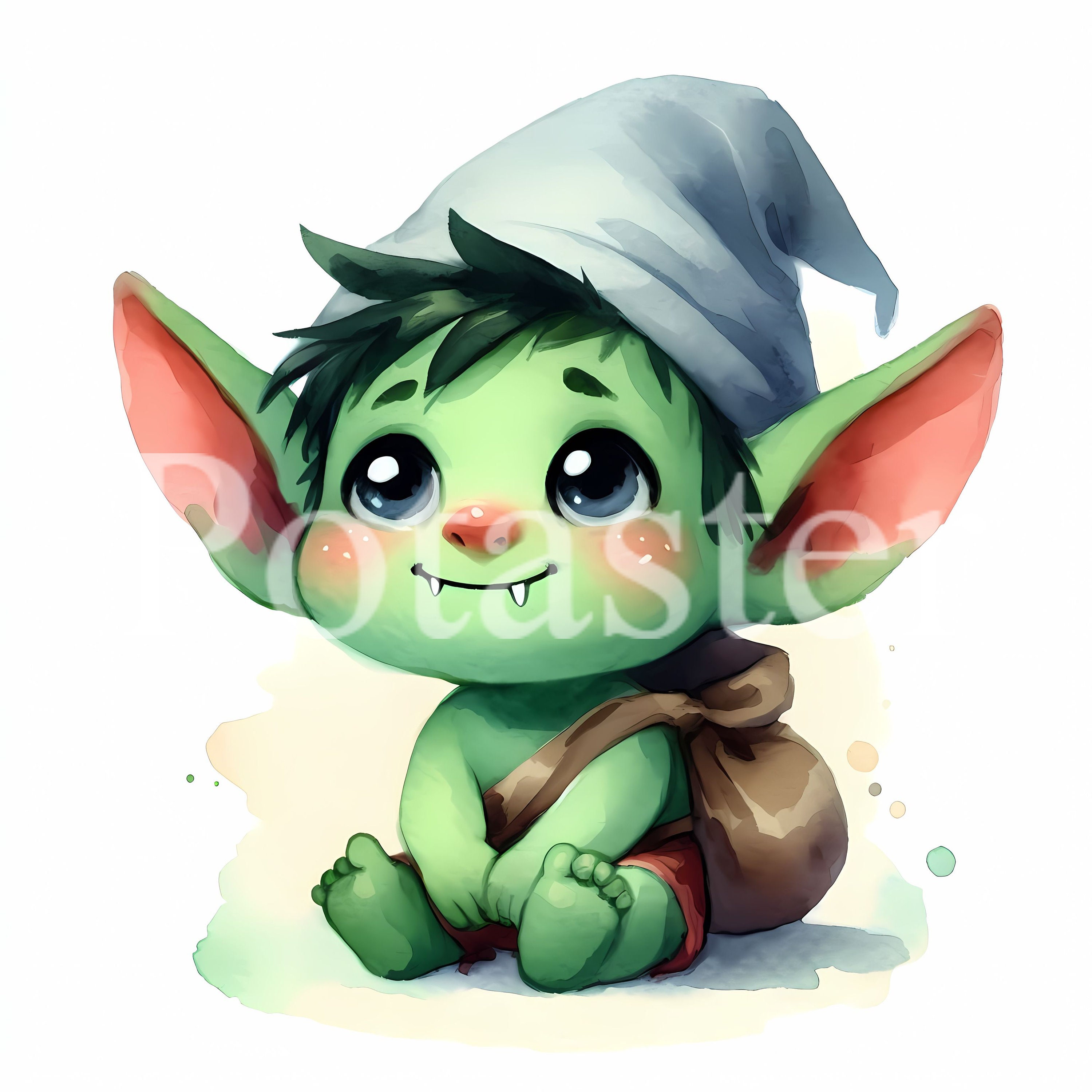Cute Goblin Clipart, Cartoon Fantasy Illustration (digital Download) - Etsy