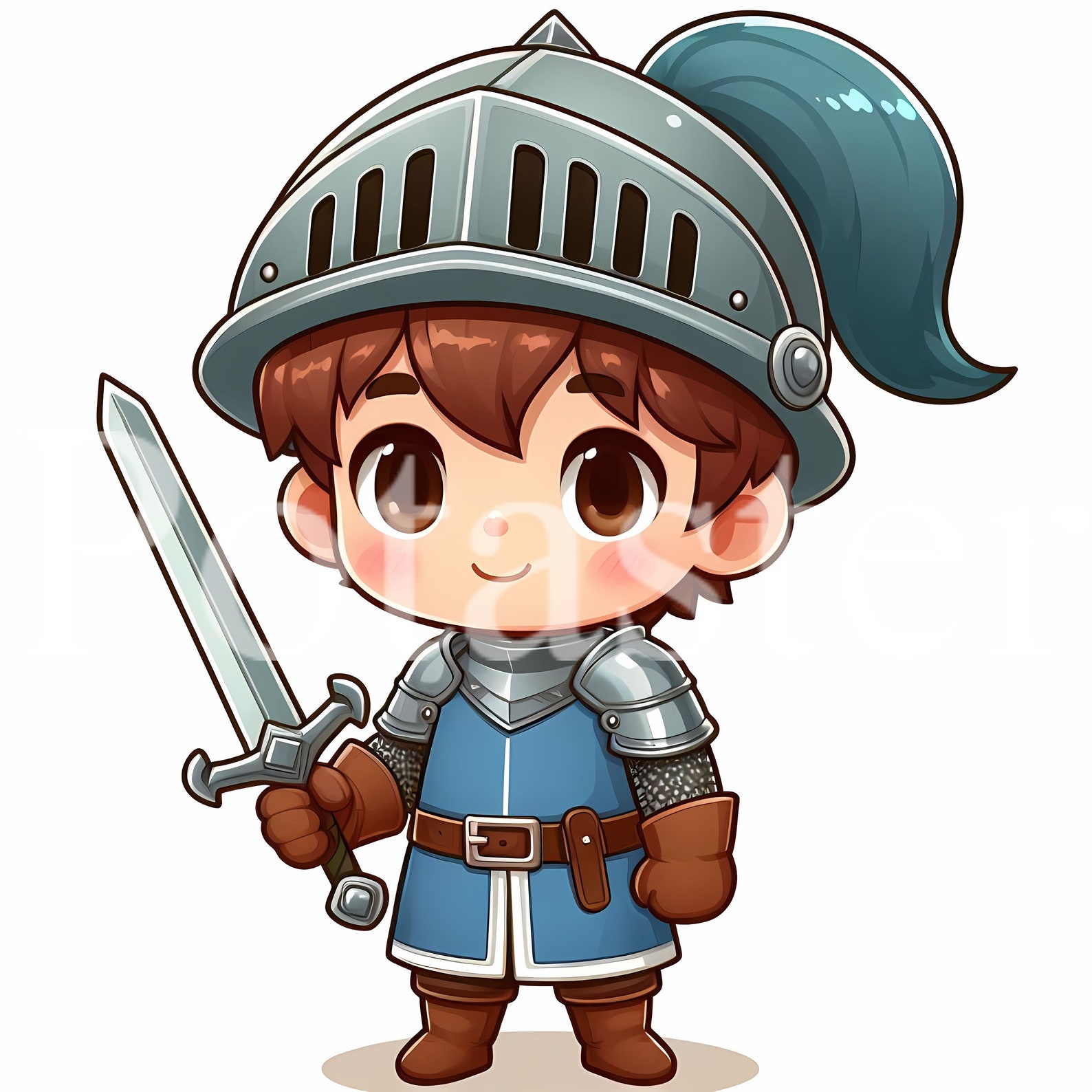 5 Watercolor Cute Knight Bundle Digital Crafts Adorable Knight Clipart ...