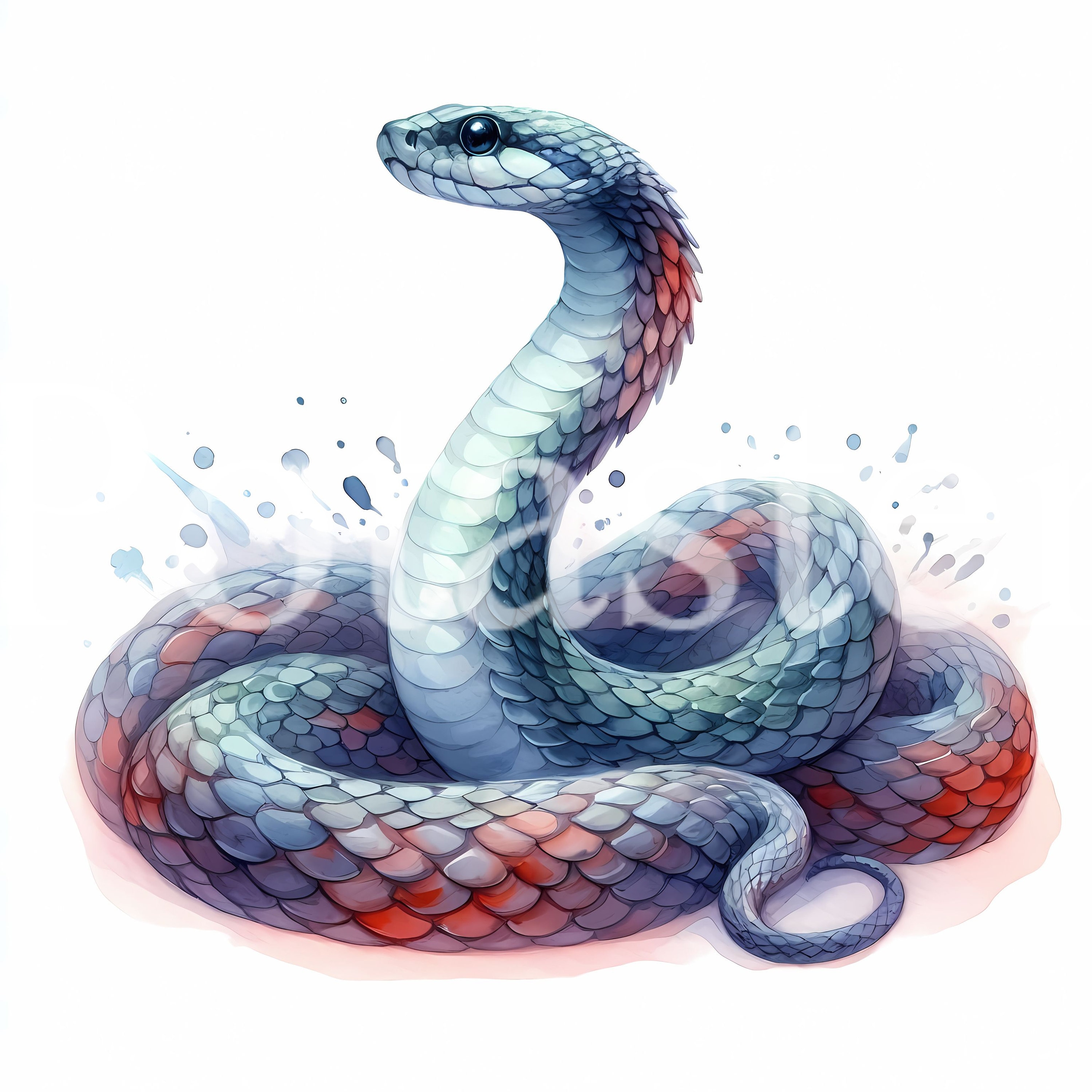 5 Watercolor Snake Clipart Snake Watercolor Clipart Cute Watercolor ...