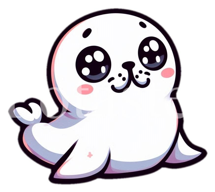 5 Cute Seal Clipart Seal Watercolor Clipart Cute Transparent Aquarel ...