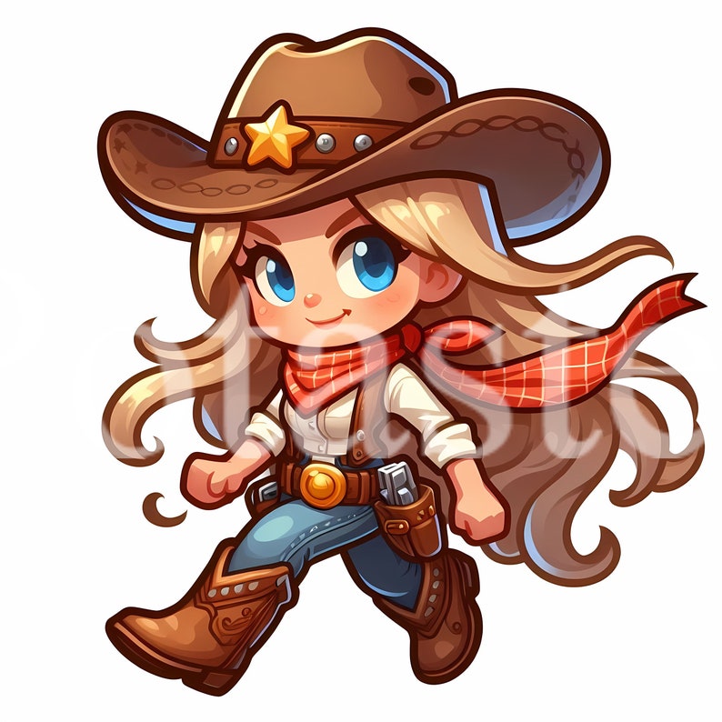 5 Cute Cowgirl Clipart Pink Cowgirl Baby Girl Cow Girl Clipart Bundle ...