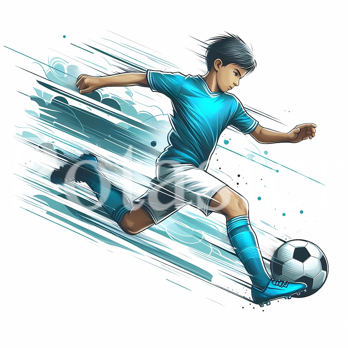 Boy Soccer Player Clipart, Sports Illustration (commercial Use) - Etsy