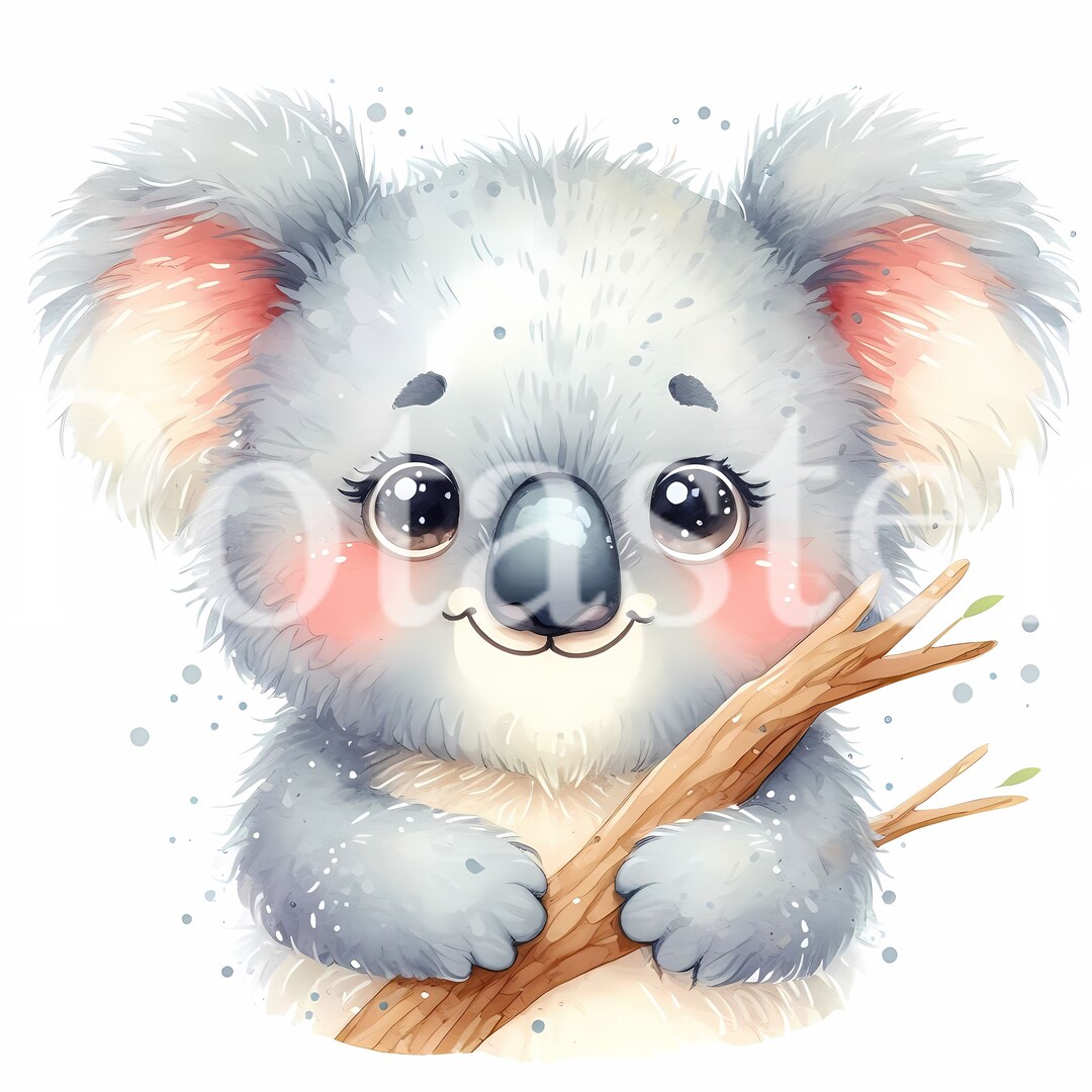 5 Cute Koala Clipart Koala Watercolor Clipart Cute Watercolor Aquarel ...