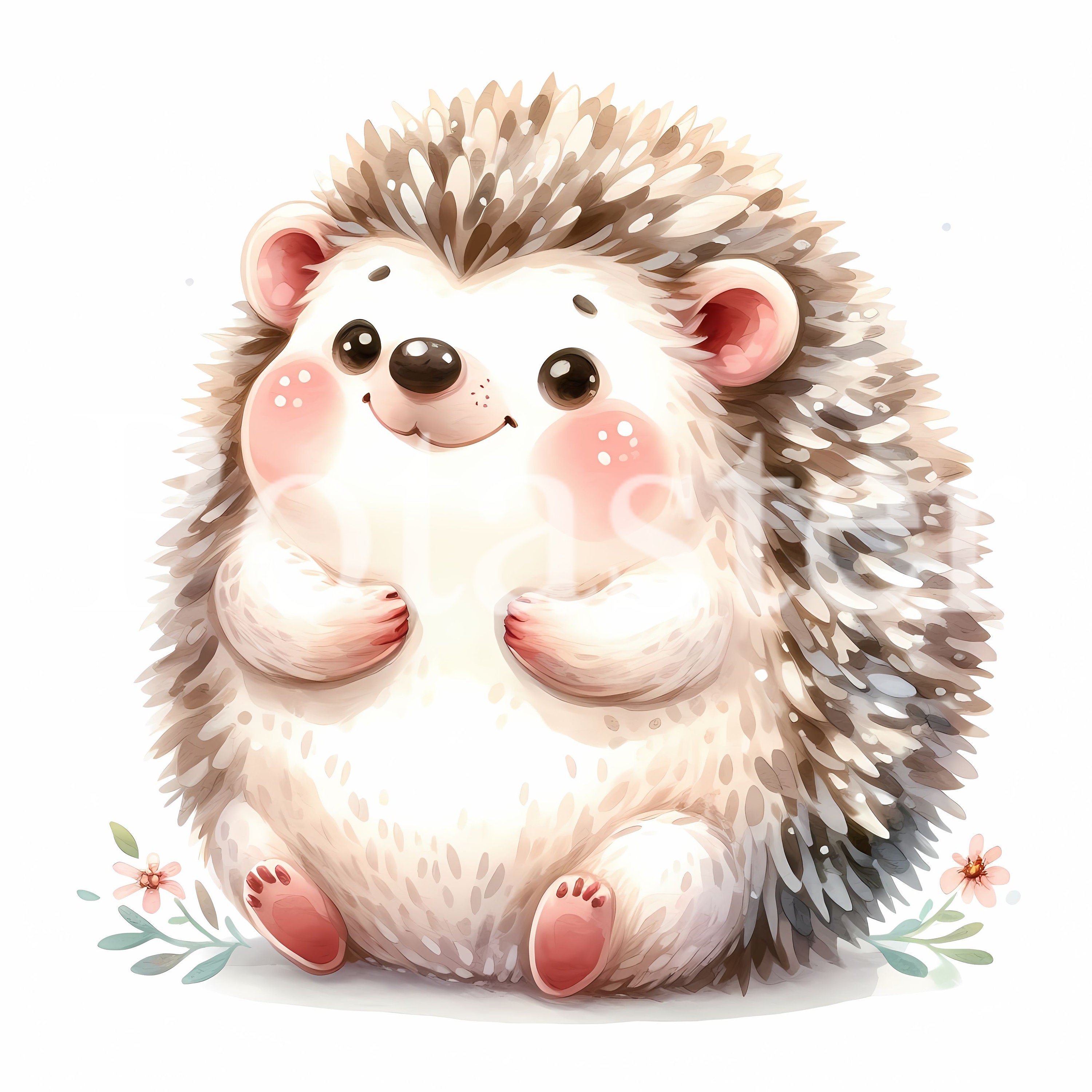 5 Cute Hedgehog Clipart Hedgehog Watercolor Clipart Cute Watercolor ...