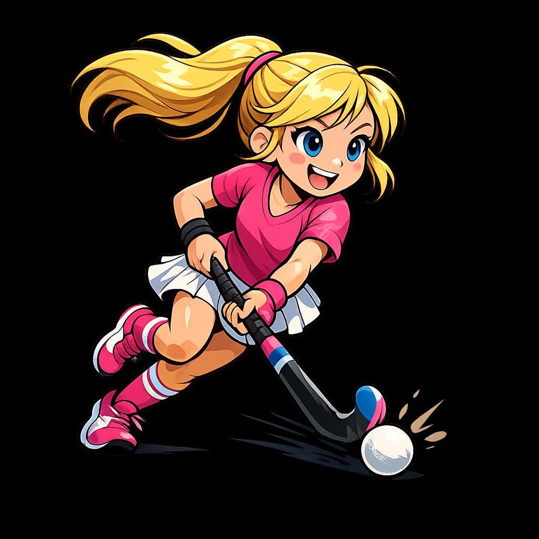 Girl Hocker Player Clipart, Sports Illustration (commercial Use) - Etsy