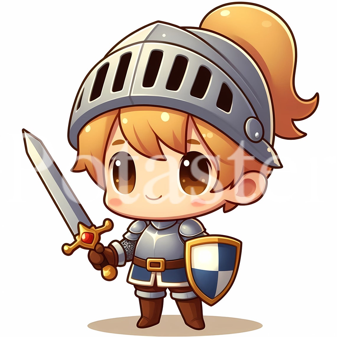 5 Watercolor Cute Knight Bundle Digital Crafts Adorable Knight Clipart ...