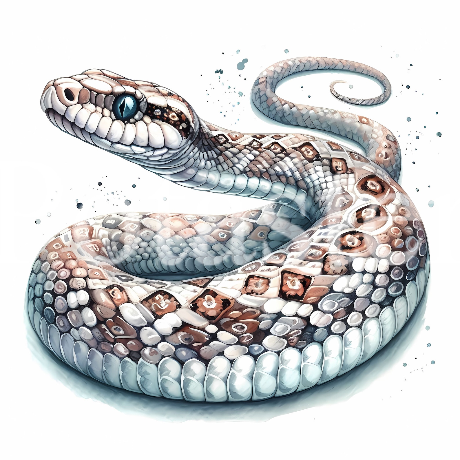 5 Watercolor Snake Clipart Snake Watercolor Clipart Cute Watercolor ...