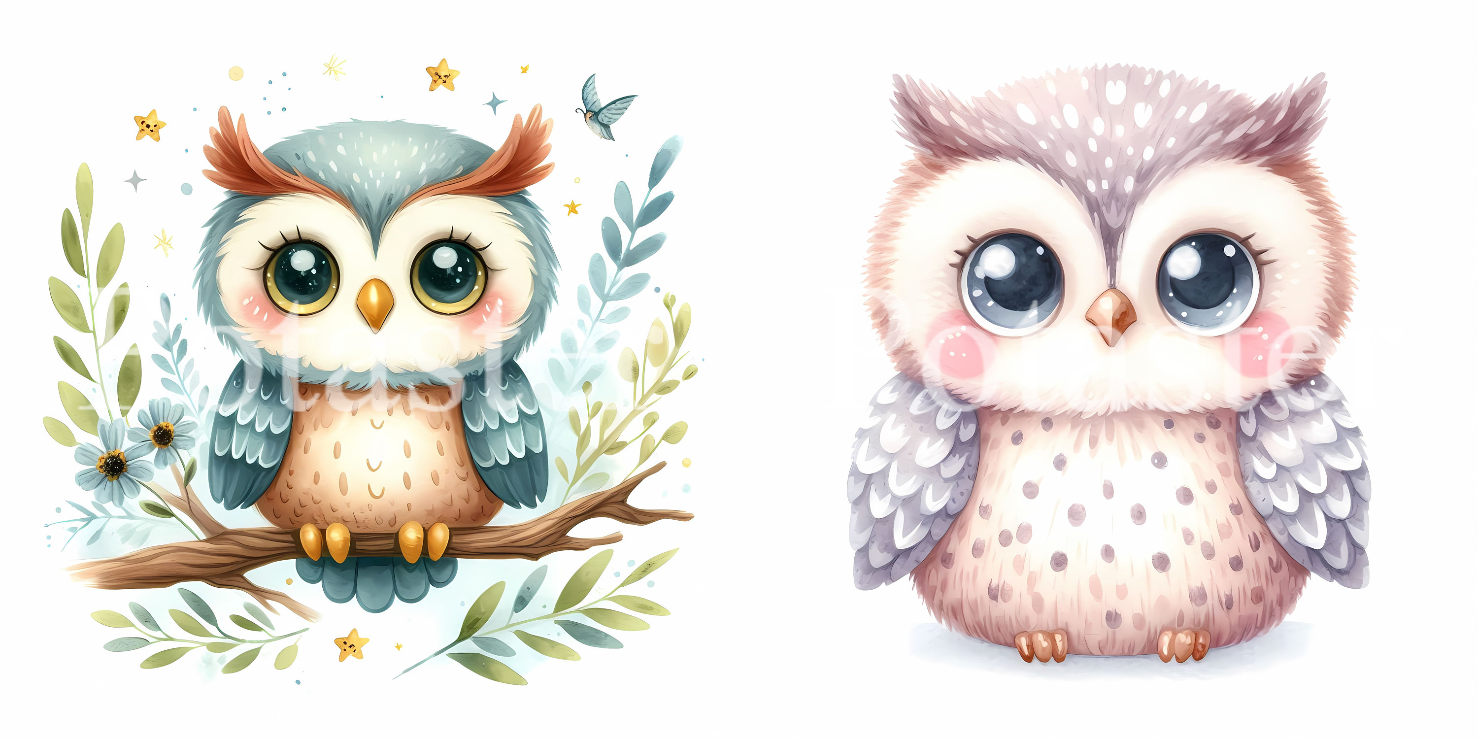 14 Cute Owl Clipart Owl Watercolor Clipart Cute Watercolor Aquarel Owl ...