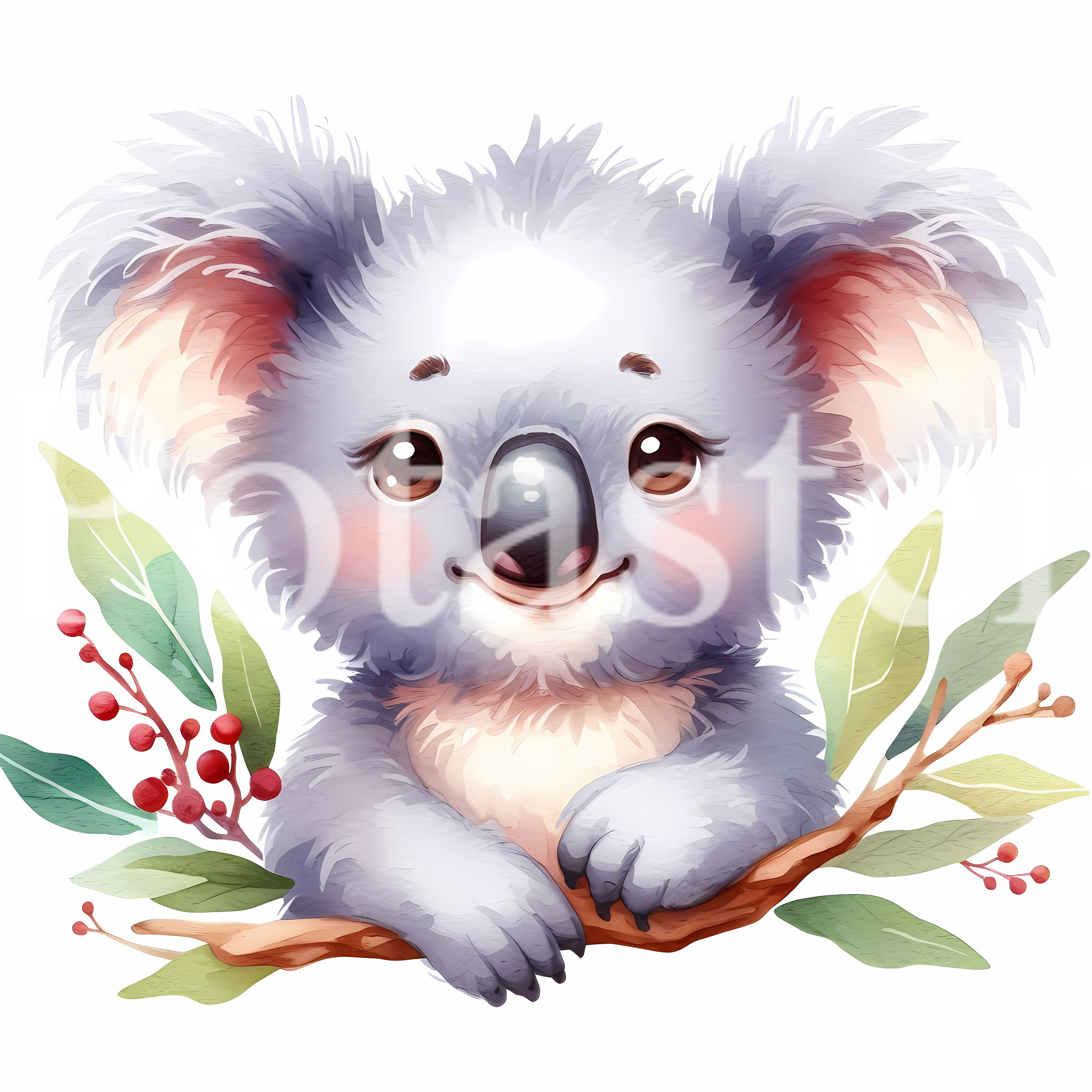 5 Cute Koala Clipart Koala Watercolor Clipart Cute Watercolor Aquarel ...