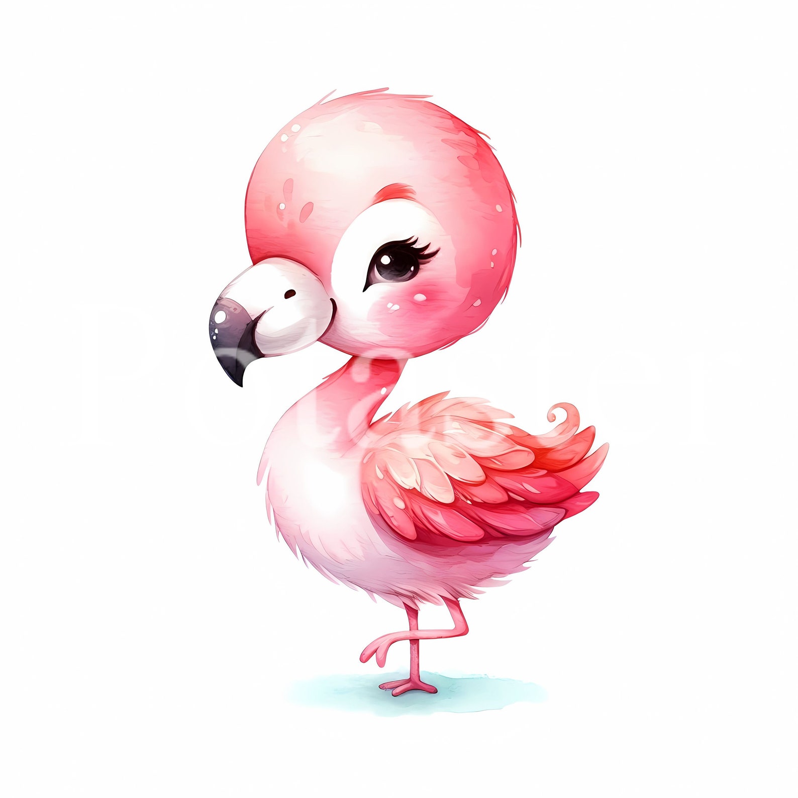 5 Cute Flamingo Clipart Flamingo Watercolor Clipart Cute Watercolor ...