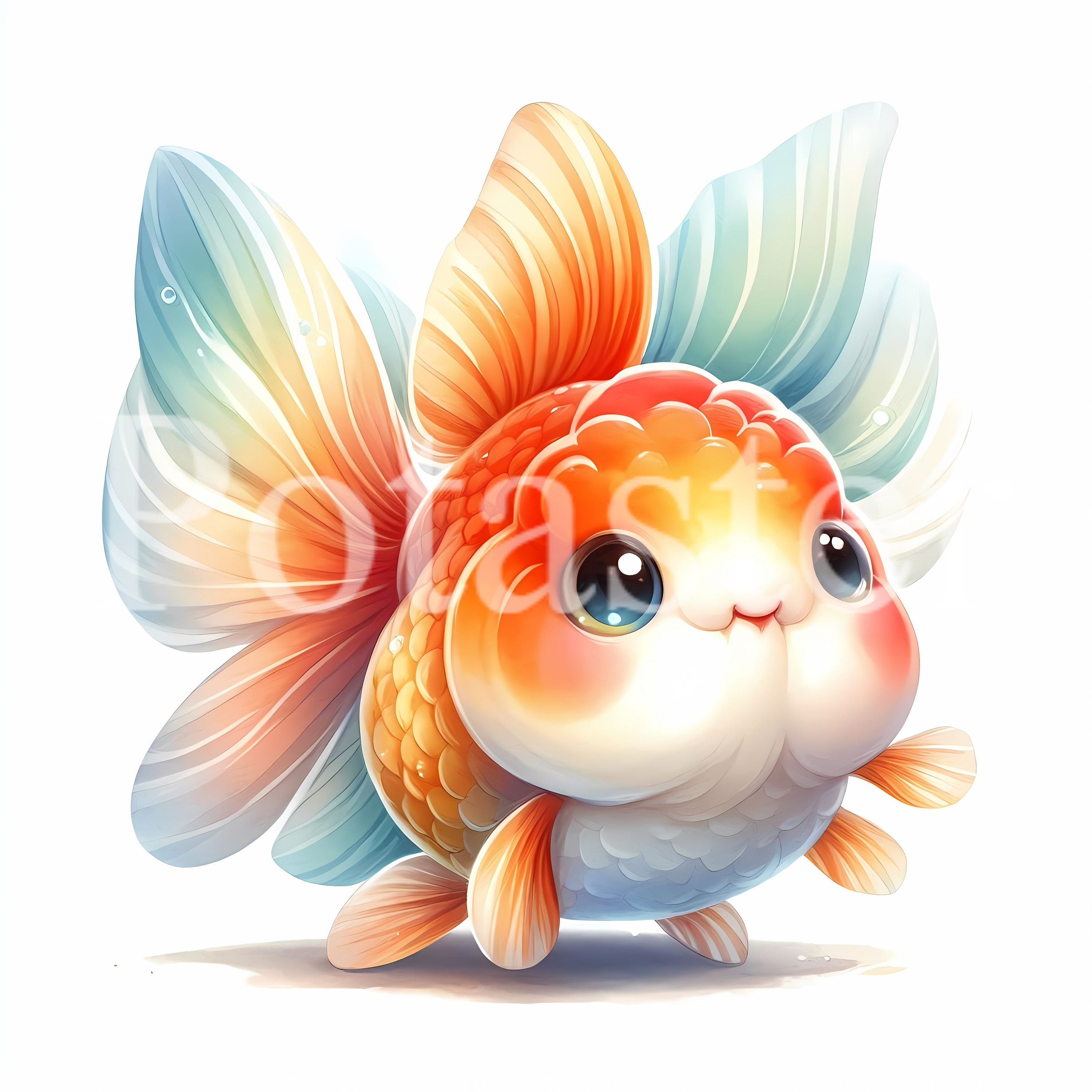 Cute Goldfish Watercolor Clipart, Baby Fish Art (digital Download) - Etsy