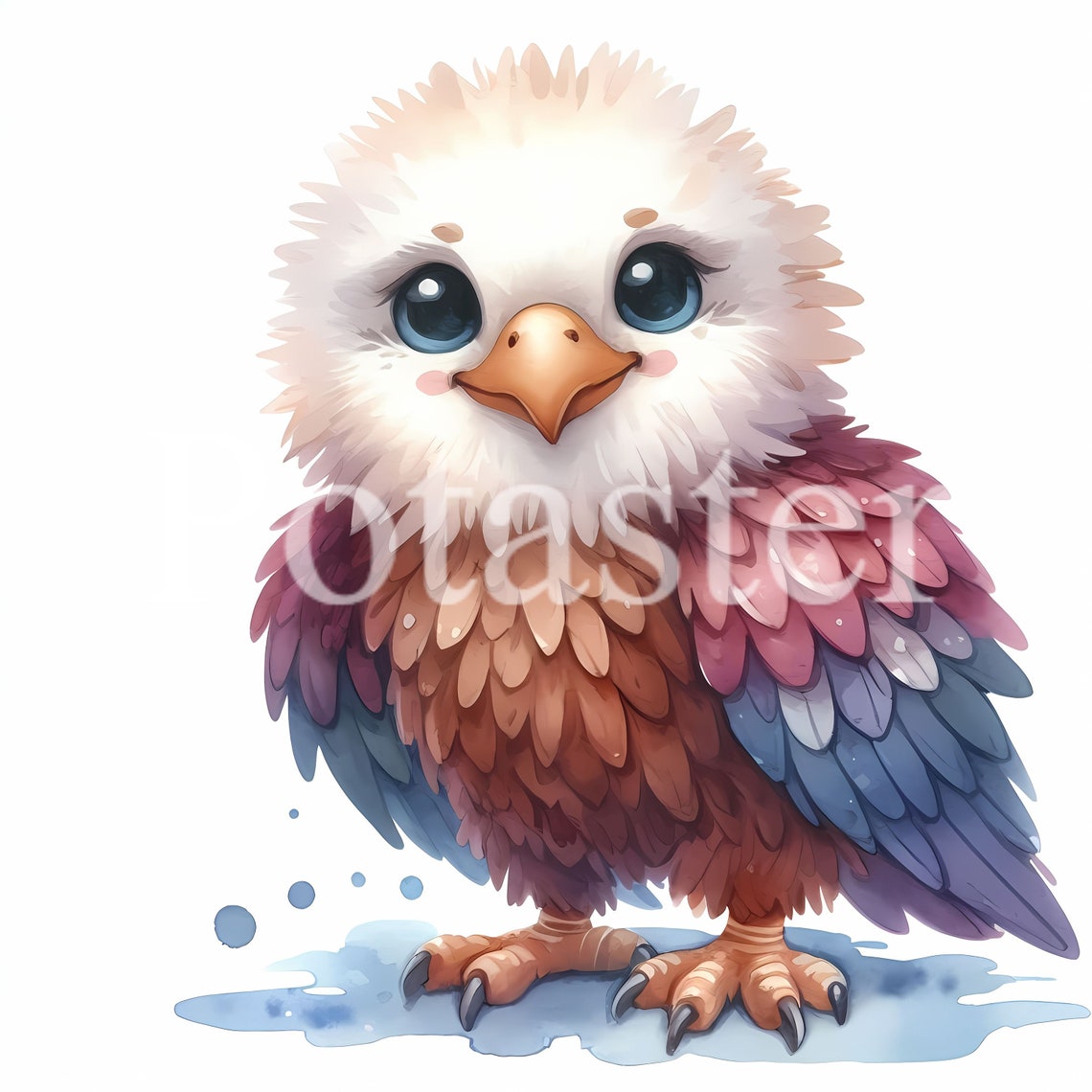 5 Cute Eagle Clipart Eagle Watercolor Clipart Cute Watercolor Aquarel ...