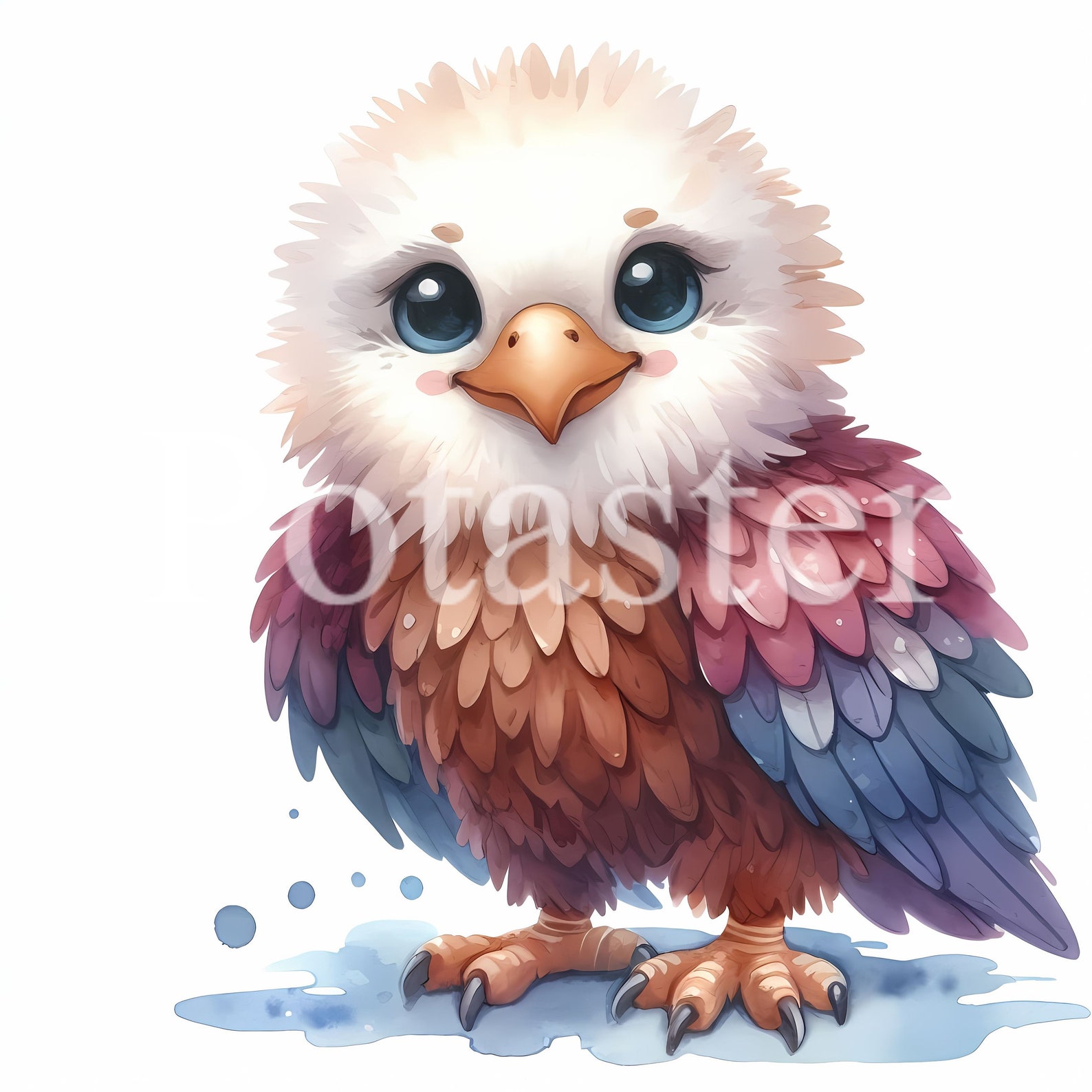 5 Cute Eagle Clipart Eagle Watercolor Clipart Cute Watercolor Aquarel ...