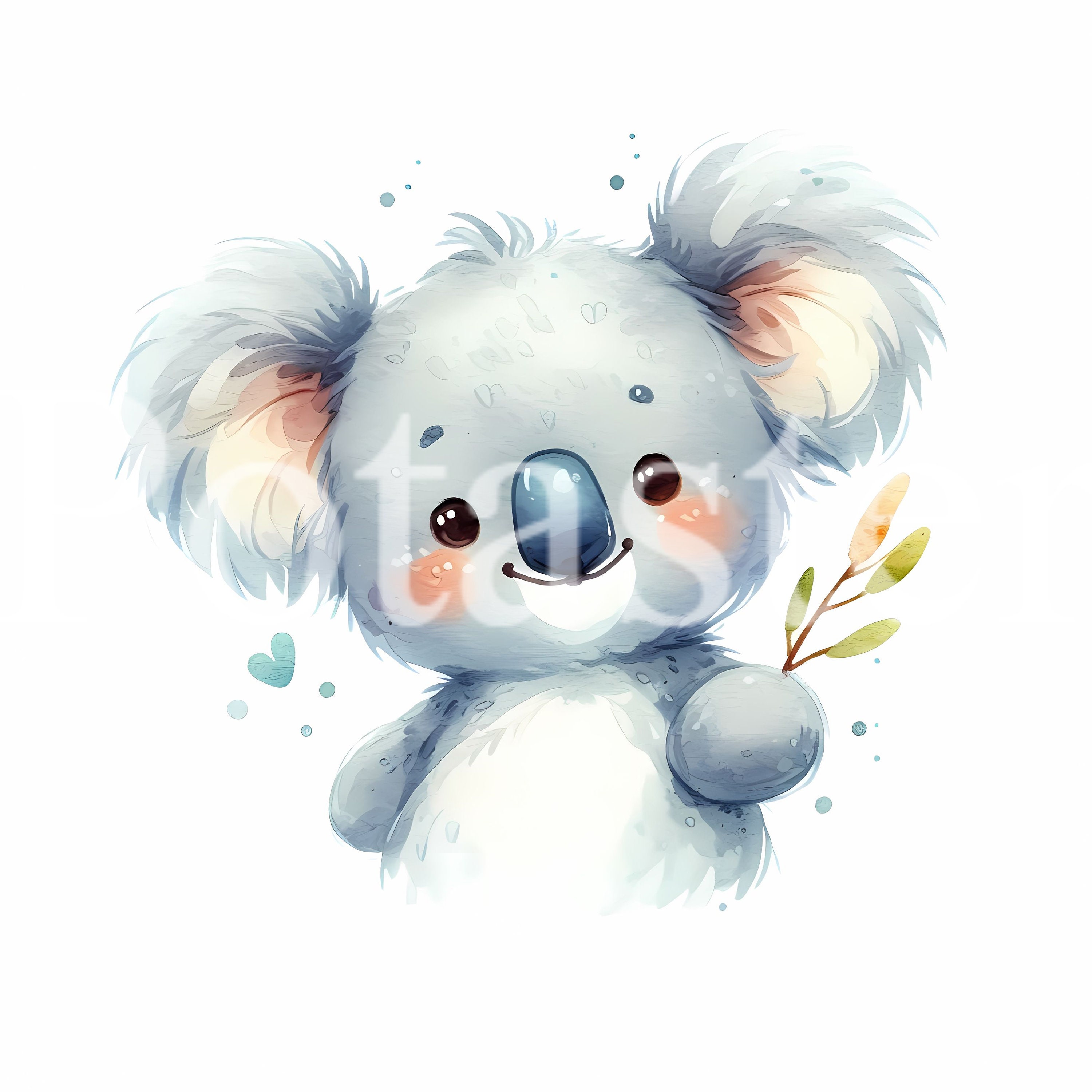 5 Cute Koala Clipart Koala Watercolor Clipart Cute Watercolor Aquarel ...