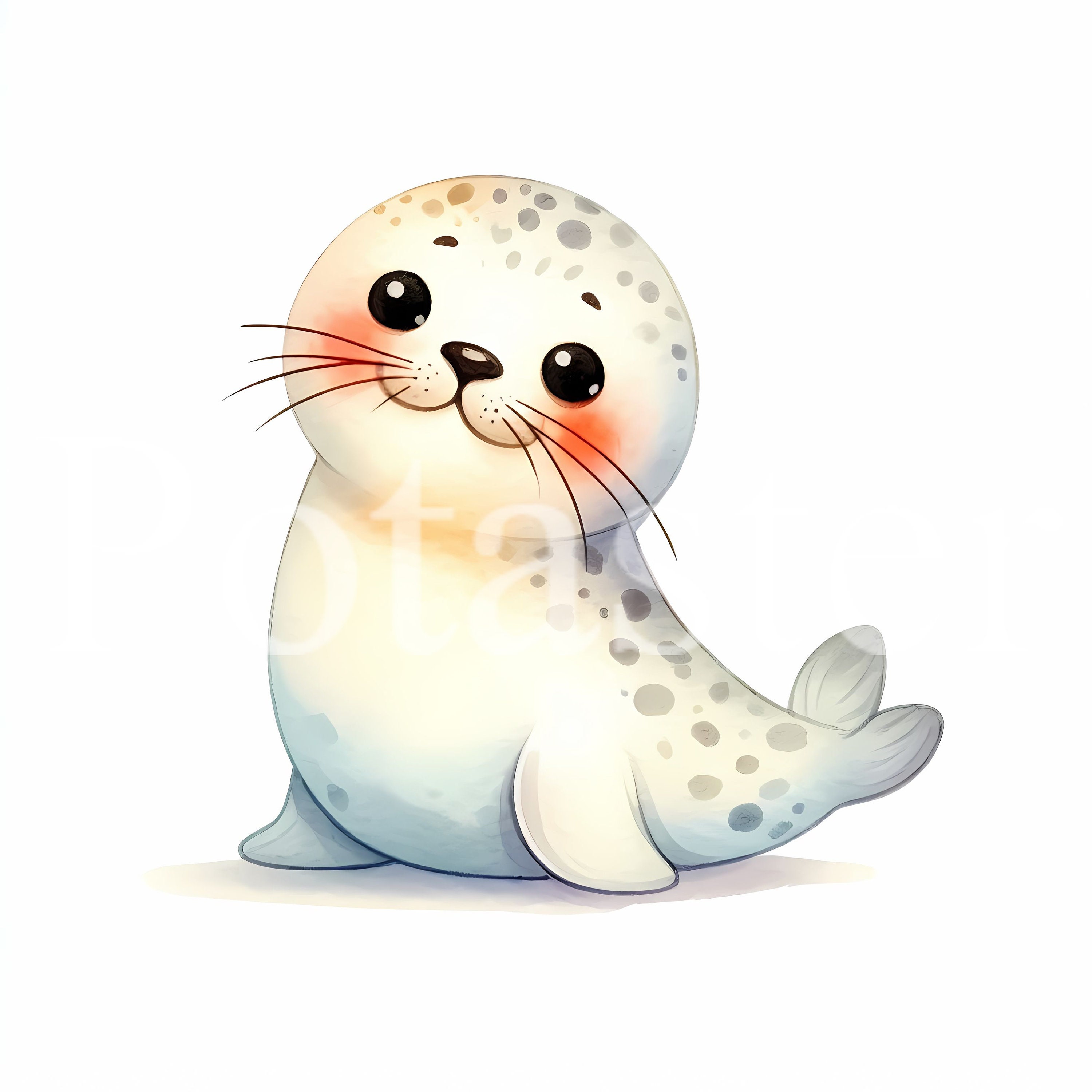 5 Cute Seal Clipart Seal Watercolor Clipart Cute Watercolor Aquarel ...