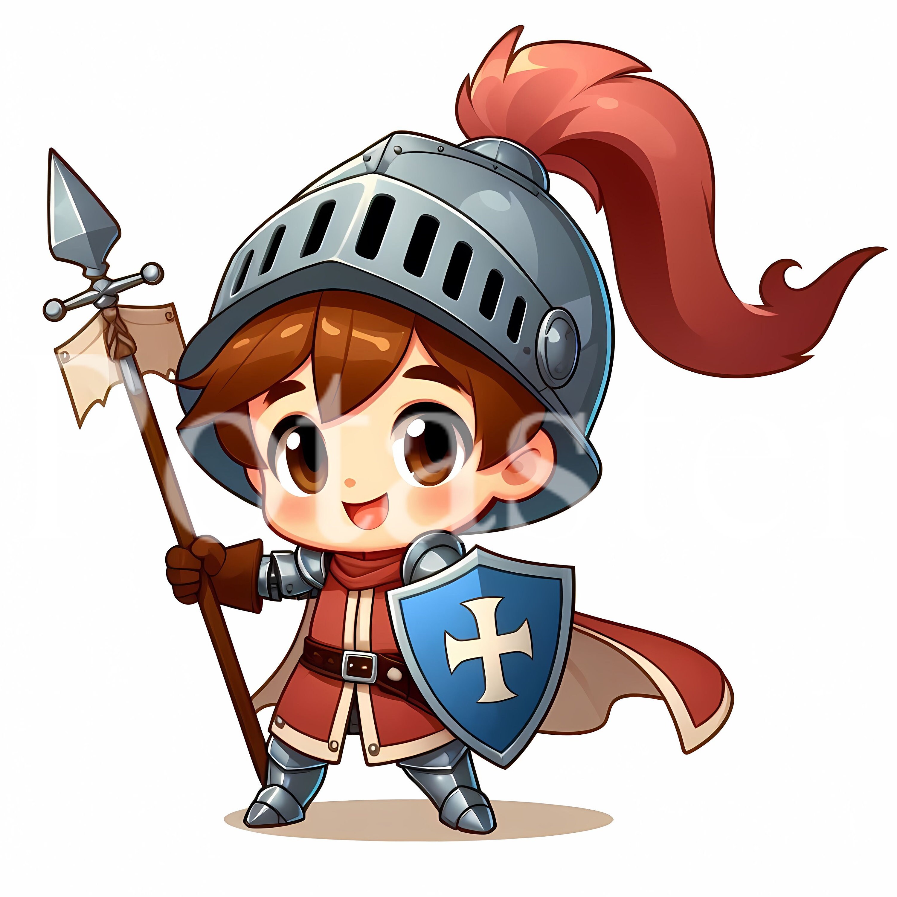 5 Watercolor Cute Knight Bundle Digital Crafts Adorable Knight Clipart ...