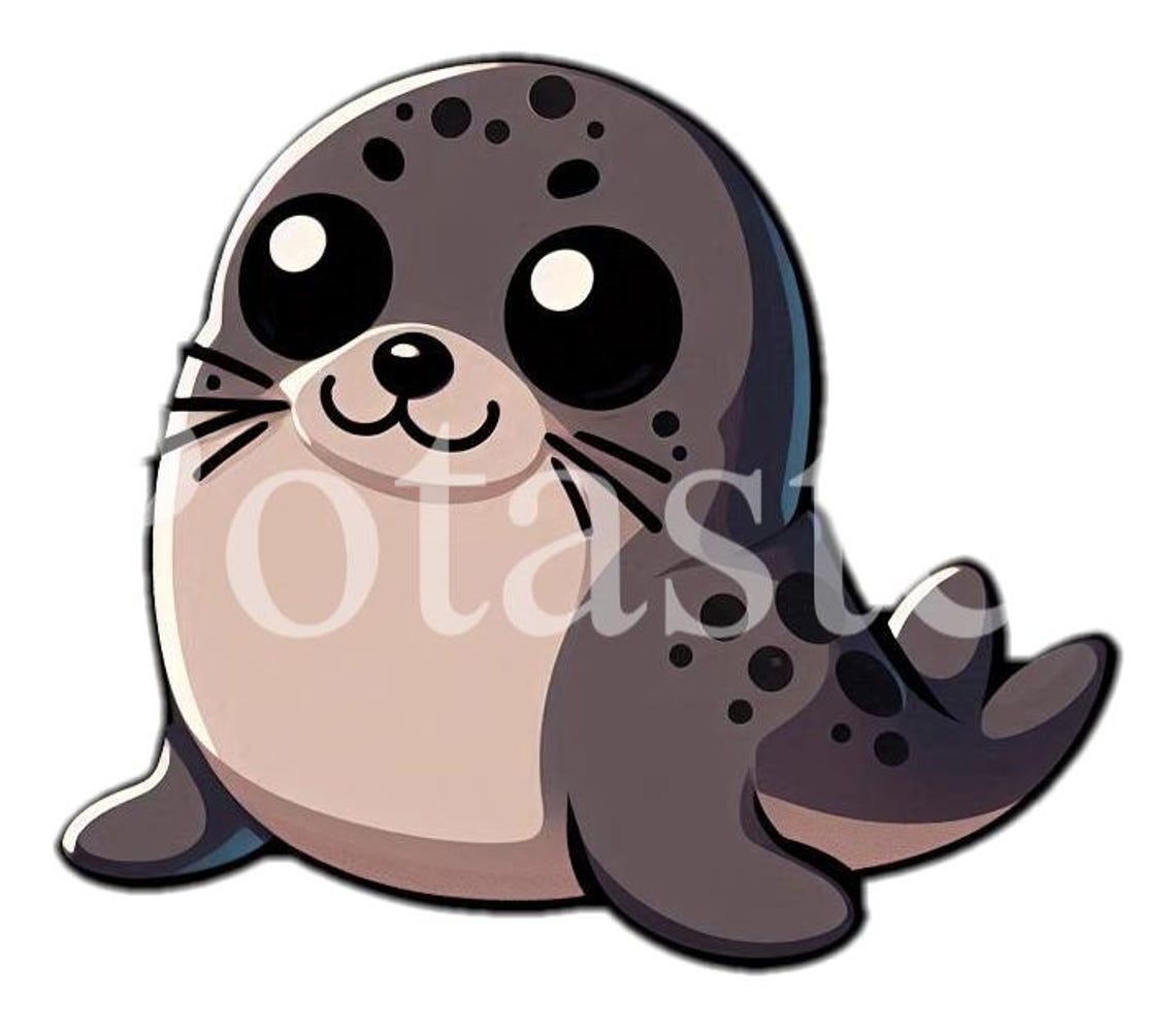 5 Cute Seal Clipart Seal Watercolor Clipart Cute Transparent Aquarel ...