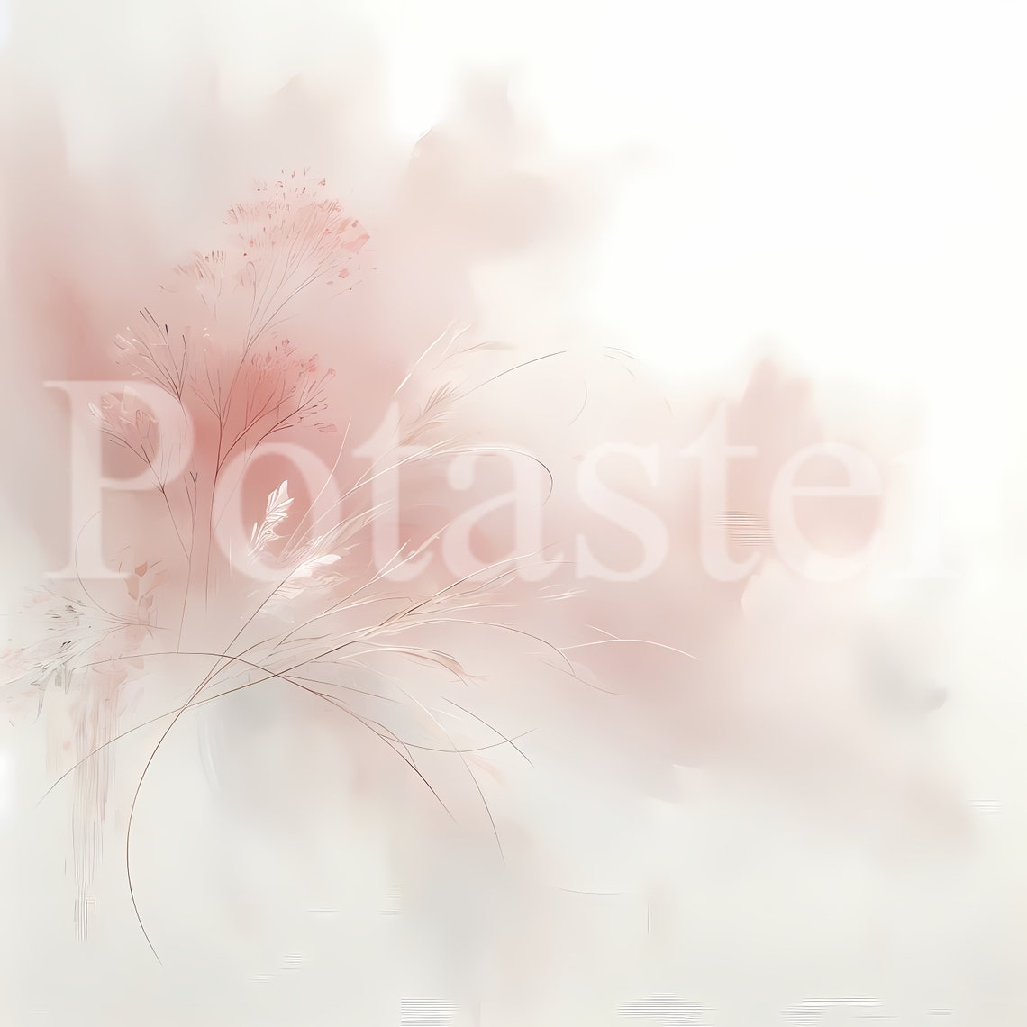 Sunset Art Pink Sunset Light Pink Art Watercolor Art Sunset Art Floral ...