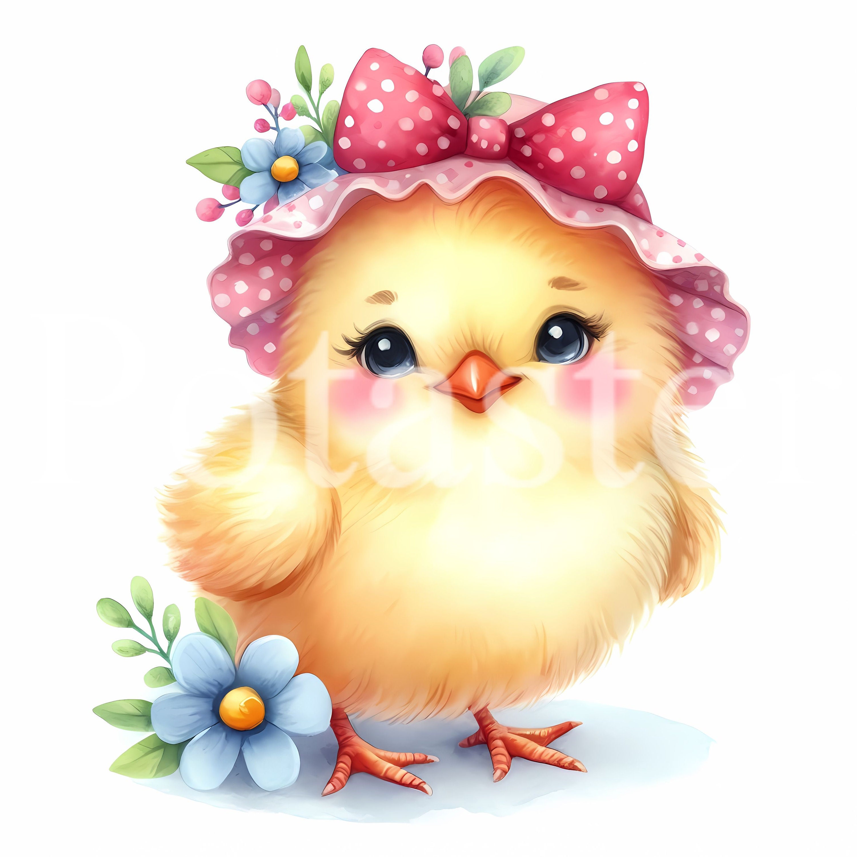 Cute Chicken Clipart Chicken Watercolor Clipart Cute Watercolor Clipart ...