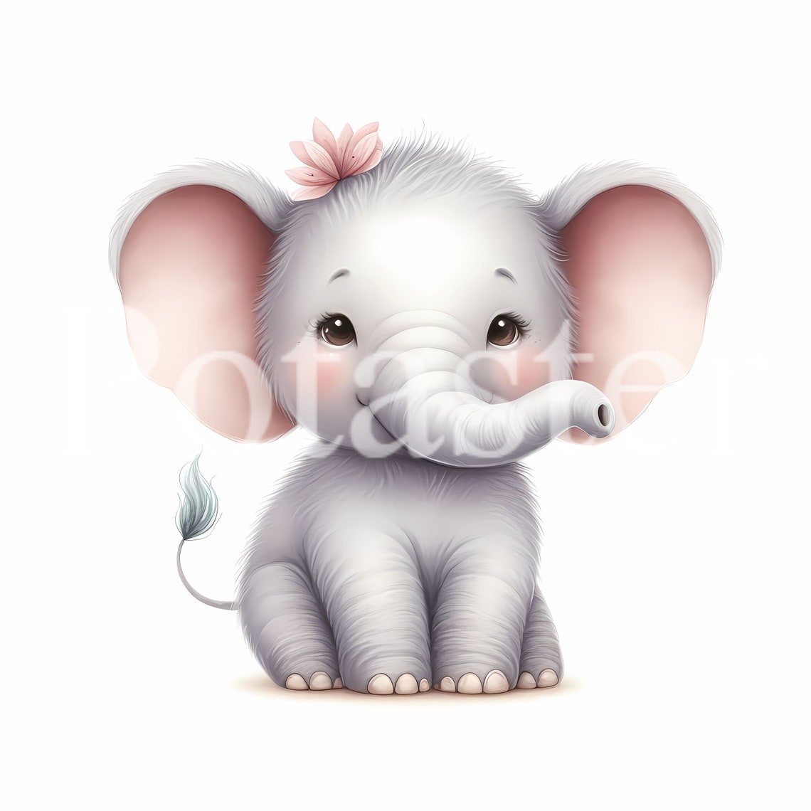 5 Cute Elephant Clipart Elephant Watercolor Clipart Cute Watercolor ...