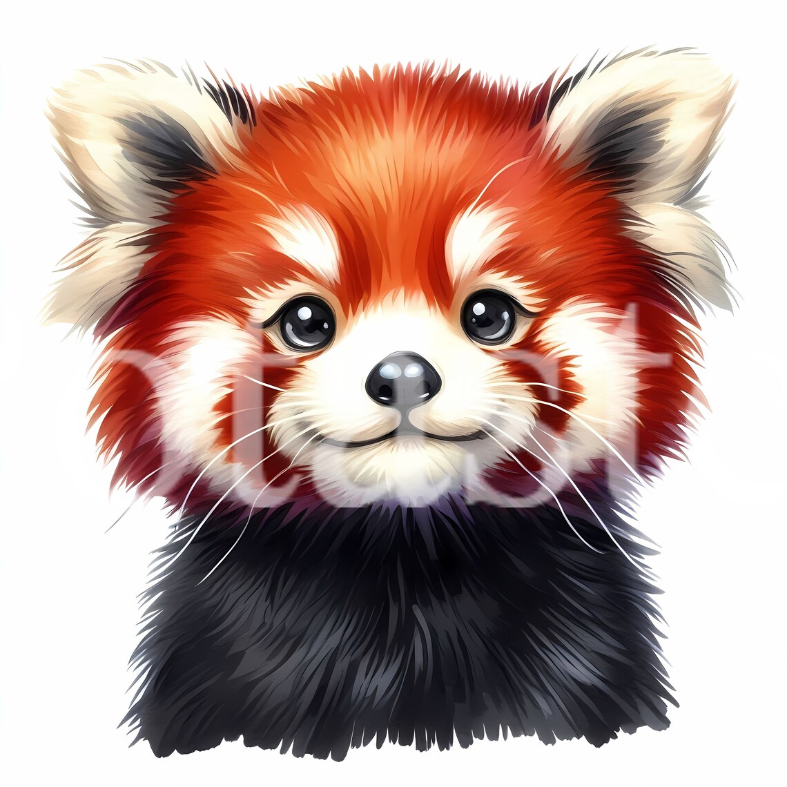 5 Cute Red Panda Clipart Red Panda Watercolor Clipart Cute Watercolor ...