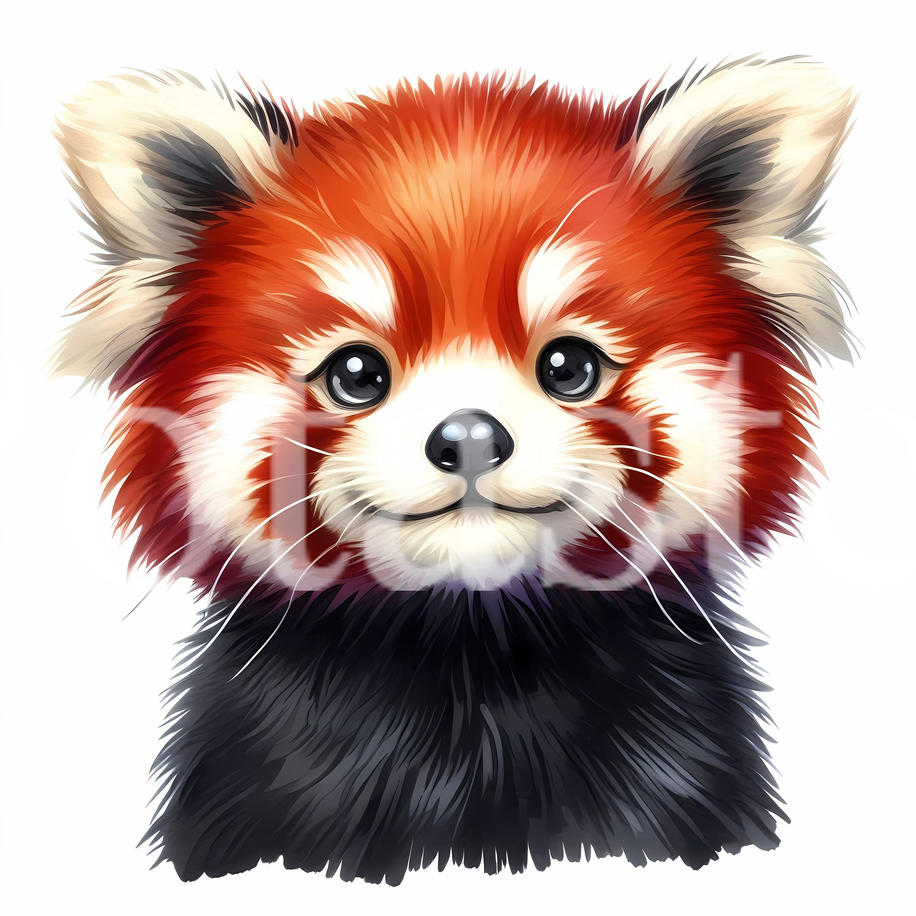 5 Cute Red Panda Clipart Red Panda Watercolor Clipart Cute Watercolor ...