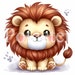 Watercolor Lion Clipart, Baby Animal Art (digital Download) - Etsy