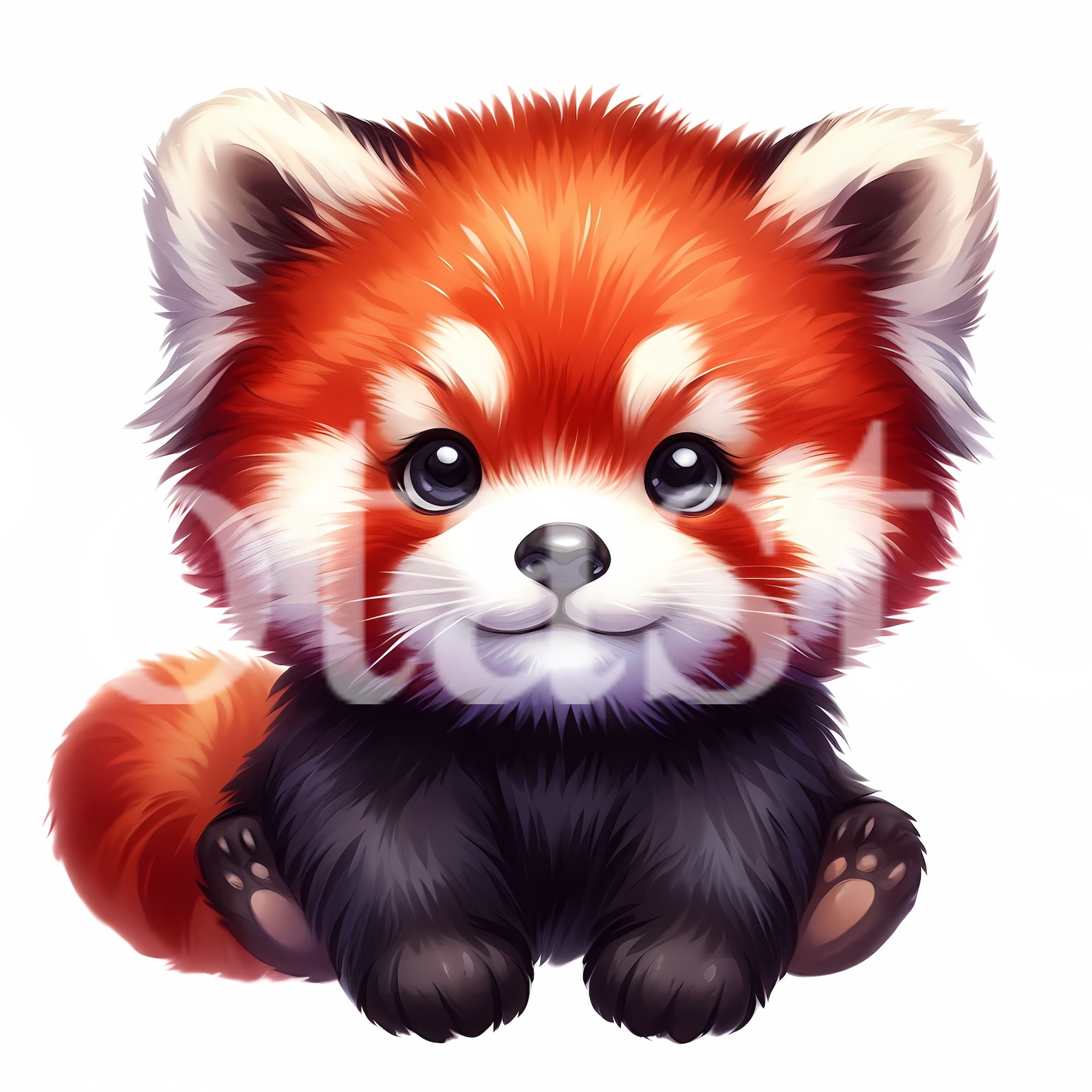 5 Cute Red Panda Clipart Red Panda Watercolor Clipart Cute Watercolor ...