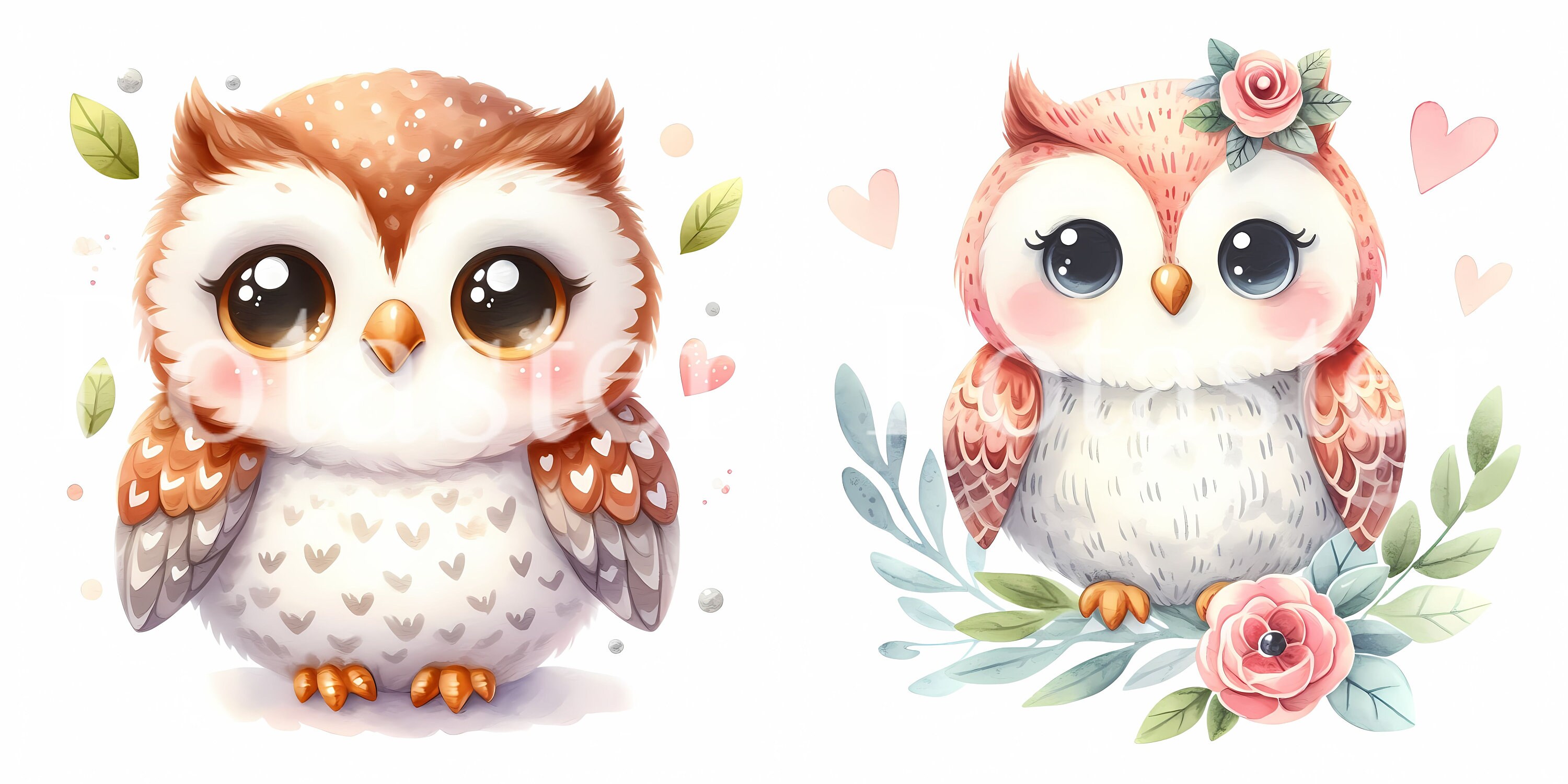 14 Cute Owl Clipart Owl Watercolor Clipart Cute Watercolor Aquarel Owl ...