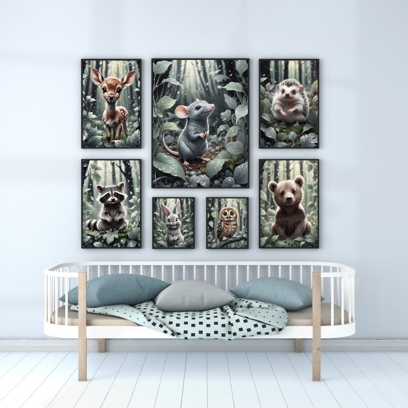 Mouse Poster - 3D Forest Animals - Baby Room Wall Decoration ...