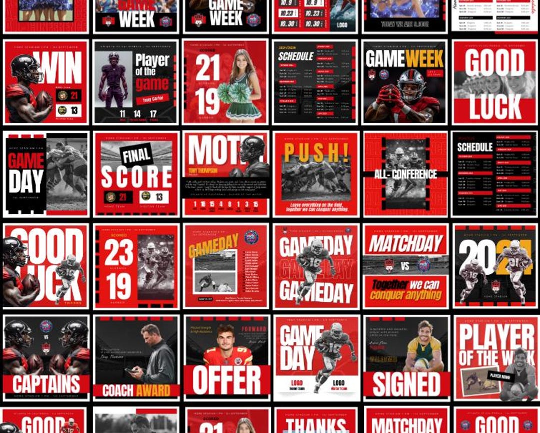 38 Canva Template Pack for Sports Teams – Easy and Customizable - Etsy
