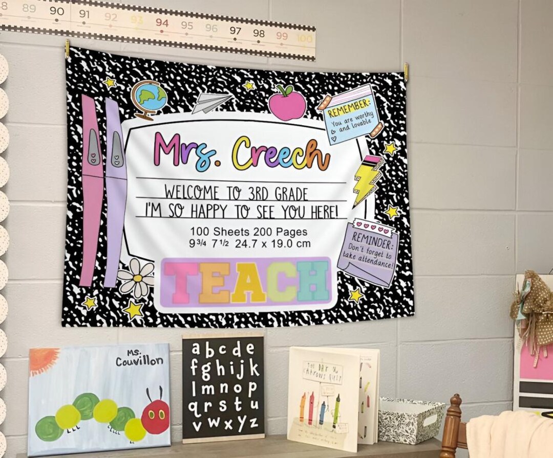 Custom Teacher Classroom Tapestry, Classroom Decor, Classroom Tapestry ...