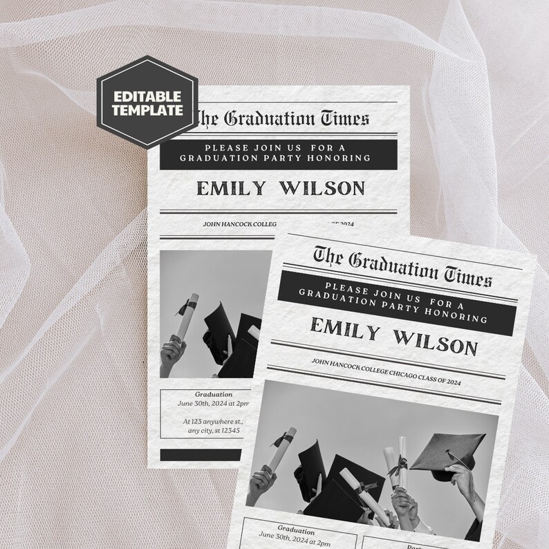 Graduation 2024, Newspaper, College Graduation, High School Graduation ...