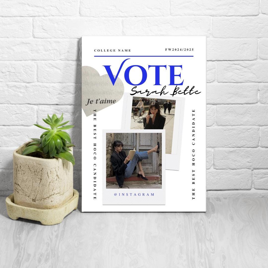 Viral HOCO Flyer Template – Editable Homecoming Poster for Queen & King ...