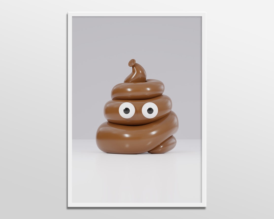 Poop Art Print Poop Balloon Wall Art Home Decor Nursery Decor Kids Gift ...