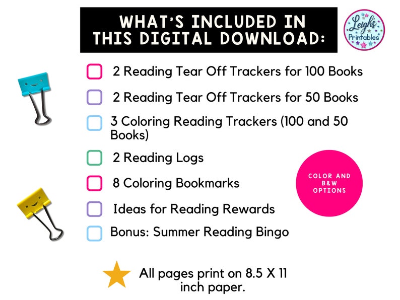 Reading Tracker for Kids, Summer Reading Challenge Set With Trackers ...