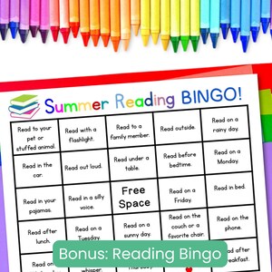 Summer Reading Fun: Kids Coloring Bookmarks Set, 12 Printable DIY ...