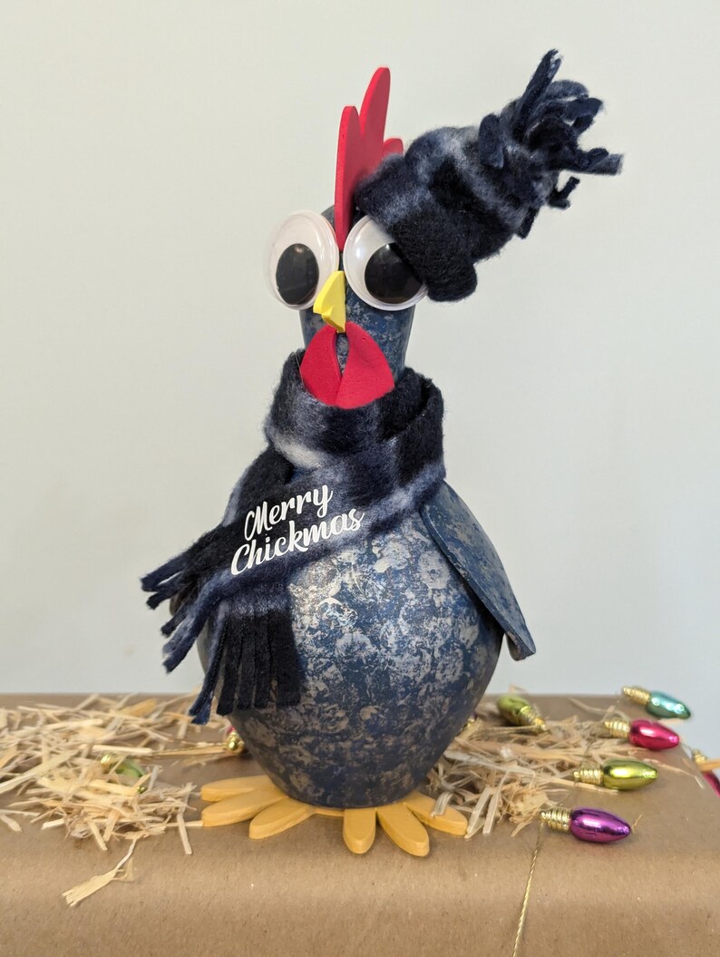 Funny Chicken Figurine – Funny Christmas Farmhouse Holiday Decor - Etsy