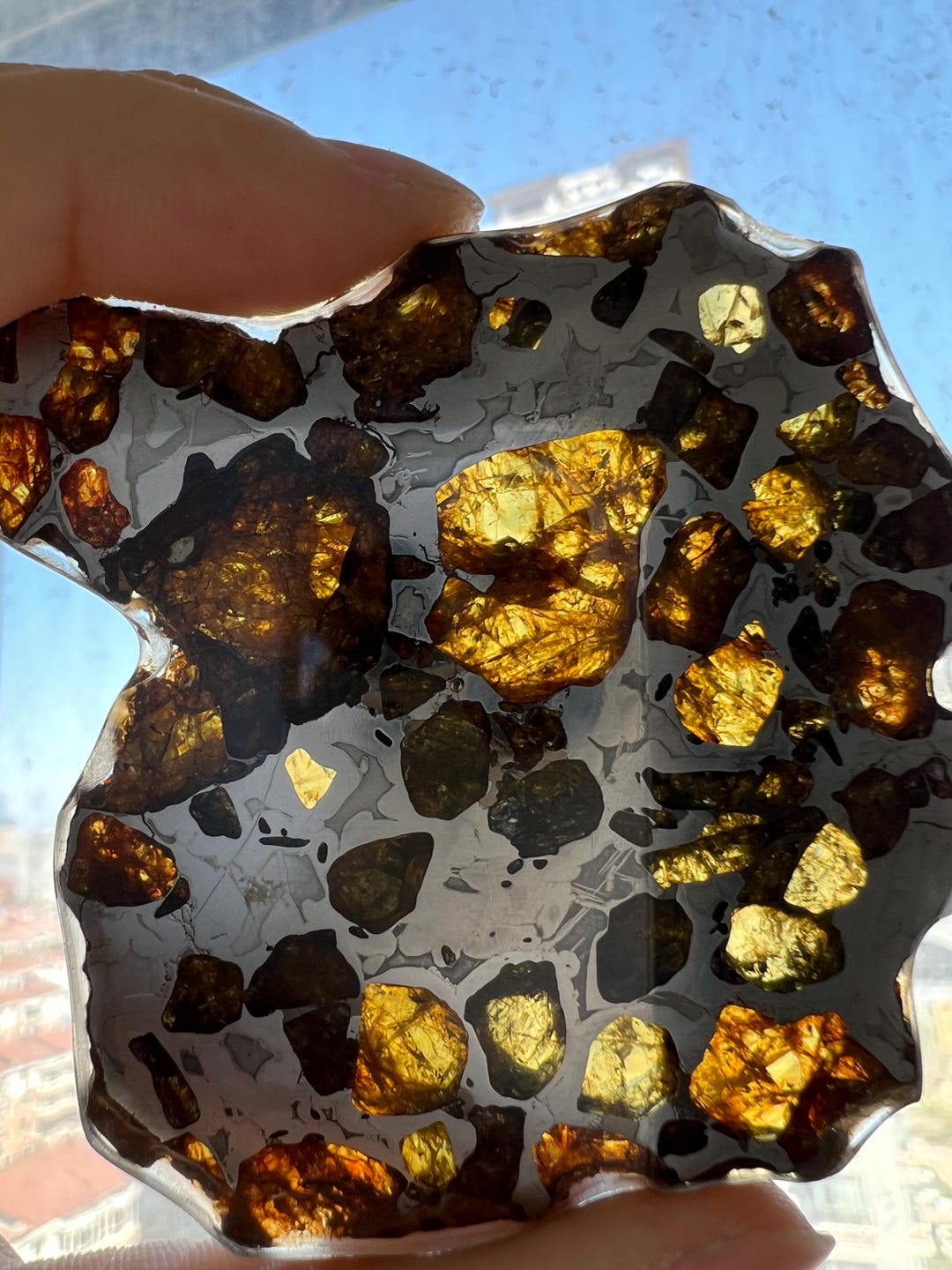 Imilac Pallasite Meteorite Slice, Museum Grade Specimen, 34.39g - Etsy