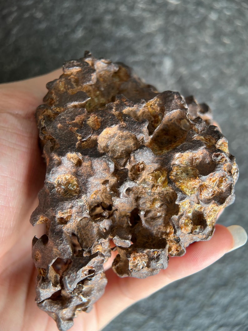 Museum-class Stunning Chilean Imilac Pallasite Rough 595.95g- Large ...