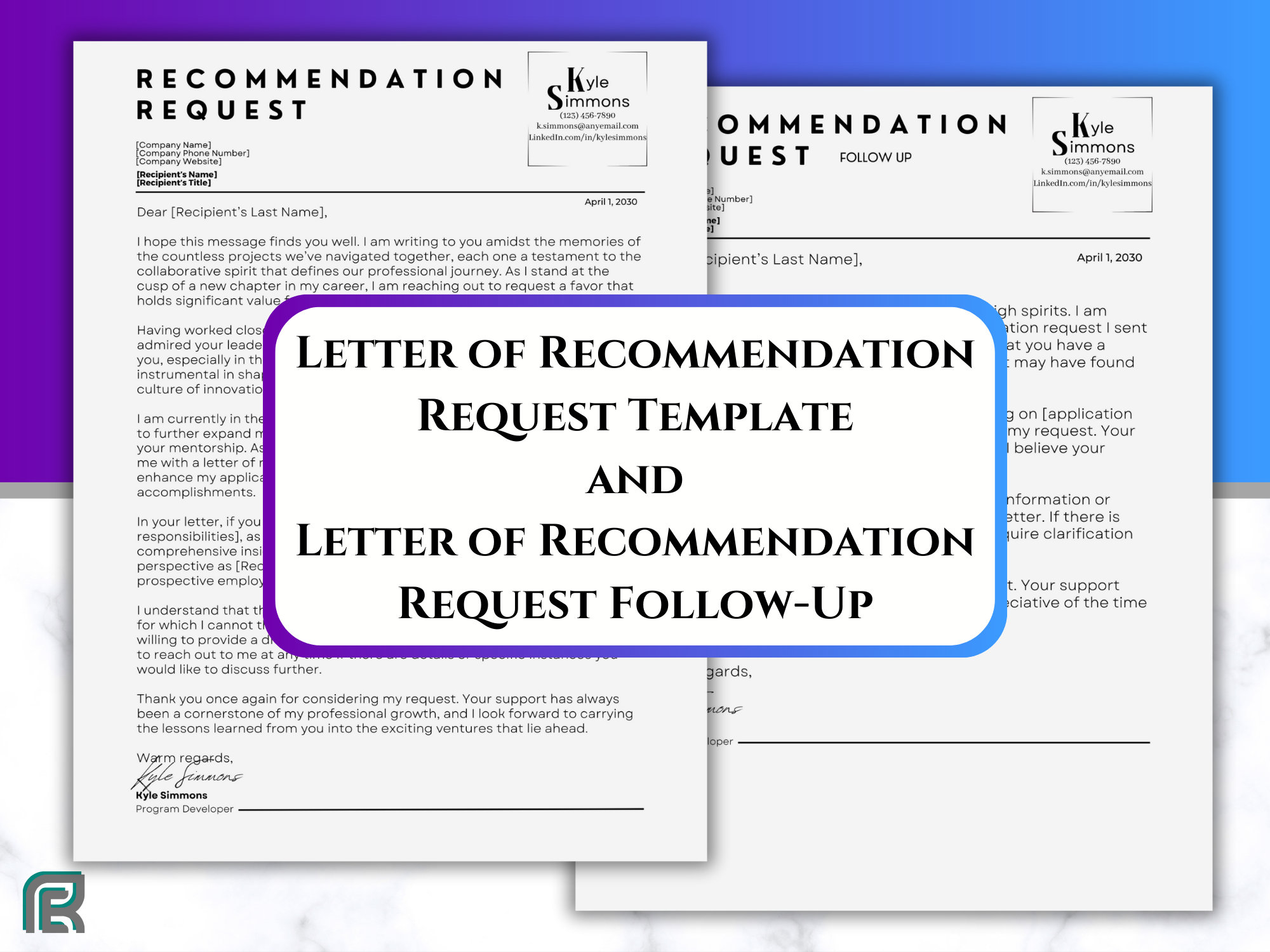 Professional Resignation Letter Template, 3-pack (canva Editable ...