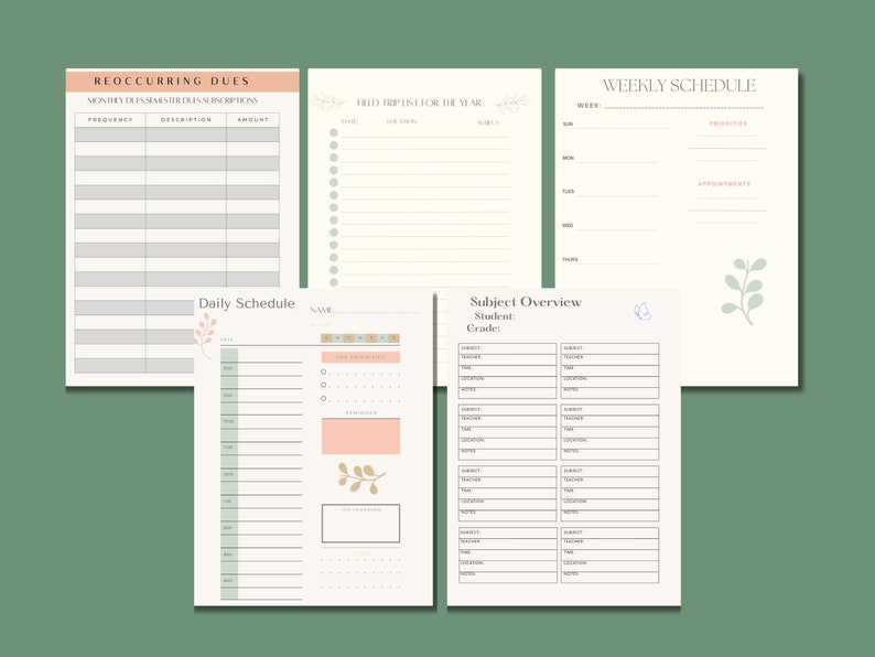 Homeschool Printable Planner - Etsy