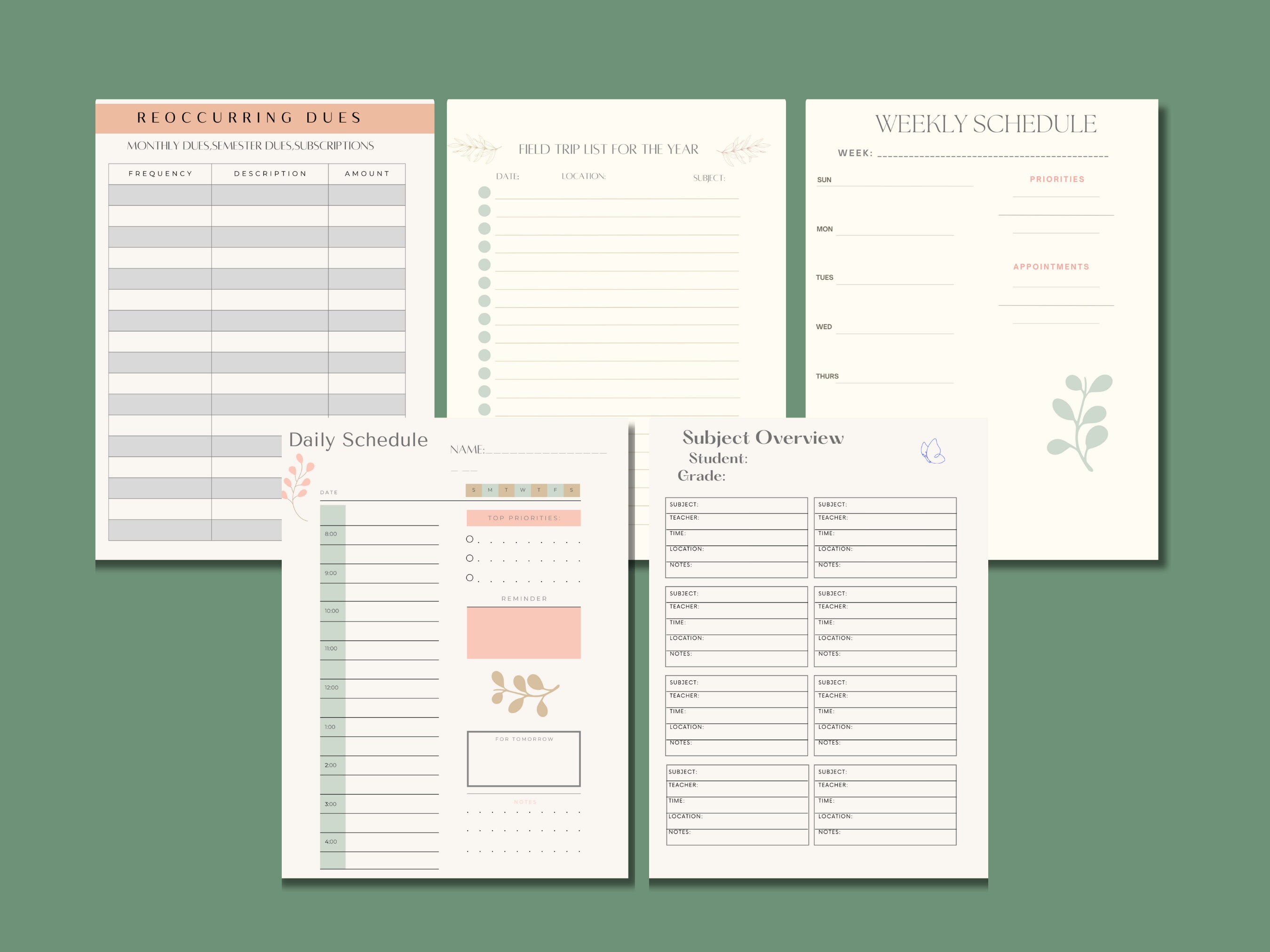 Homeschool Printable Planner - Etsy