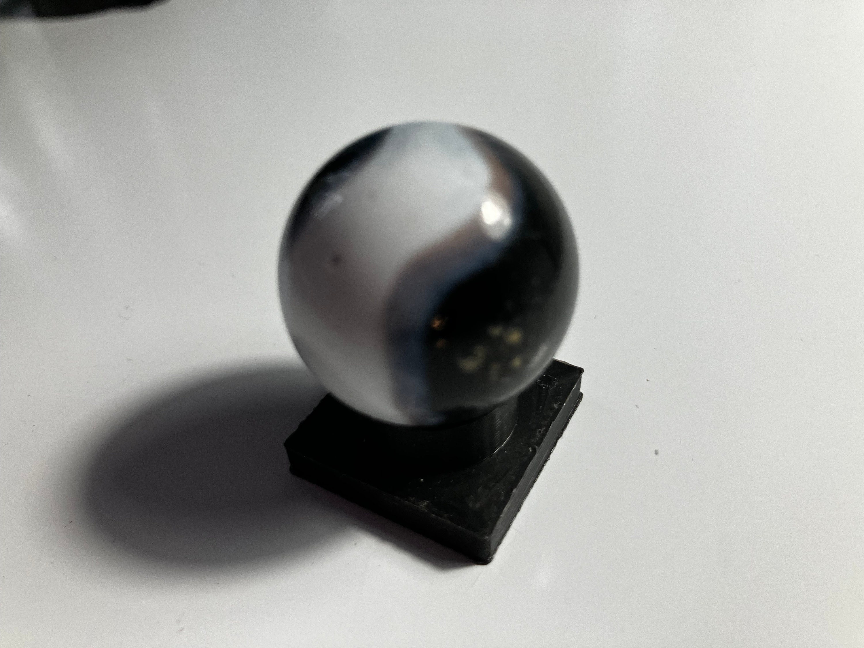 Retired Vacor Marbles Massive .99 Glass Marble Black and White Vintage ...