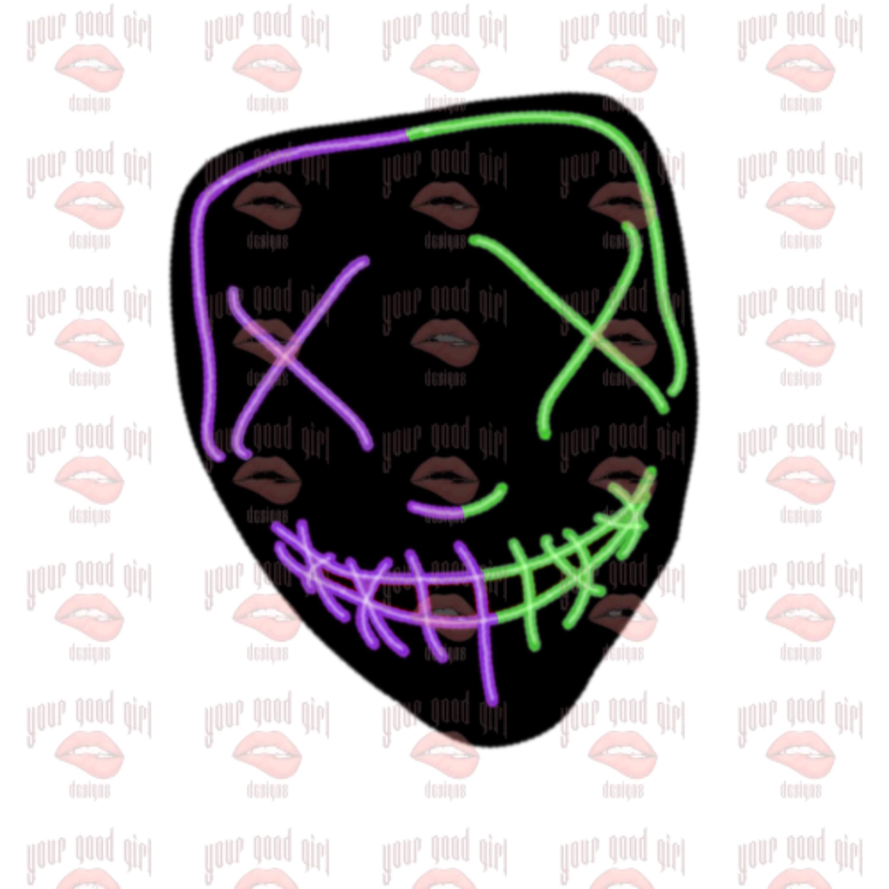Neon Purge Mask Purge Mask Halloween Neon Mask Spooky Season Kindle ...