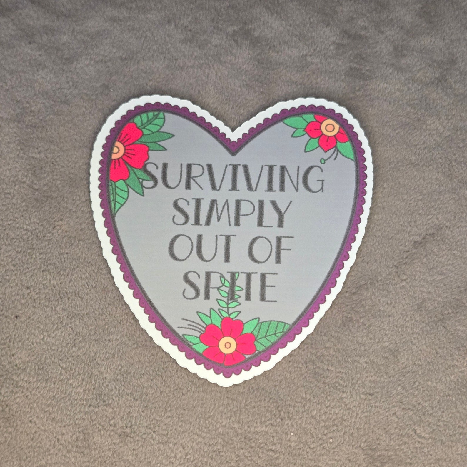 Surviving Out of Spite Vinyl Sticker: Trad Tattoo Style - Etsy