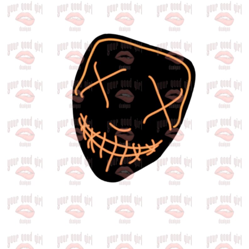 Neon Purge Mask Purge Mask Halloween Neon Mask Spooky Season Kindle ...