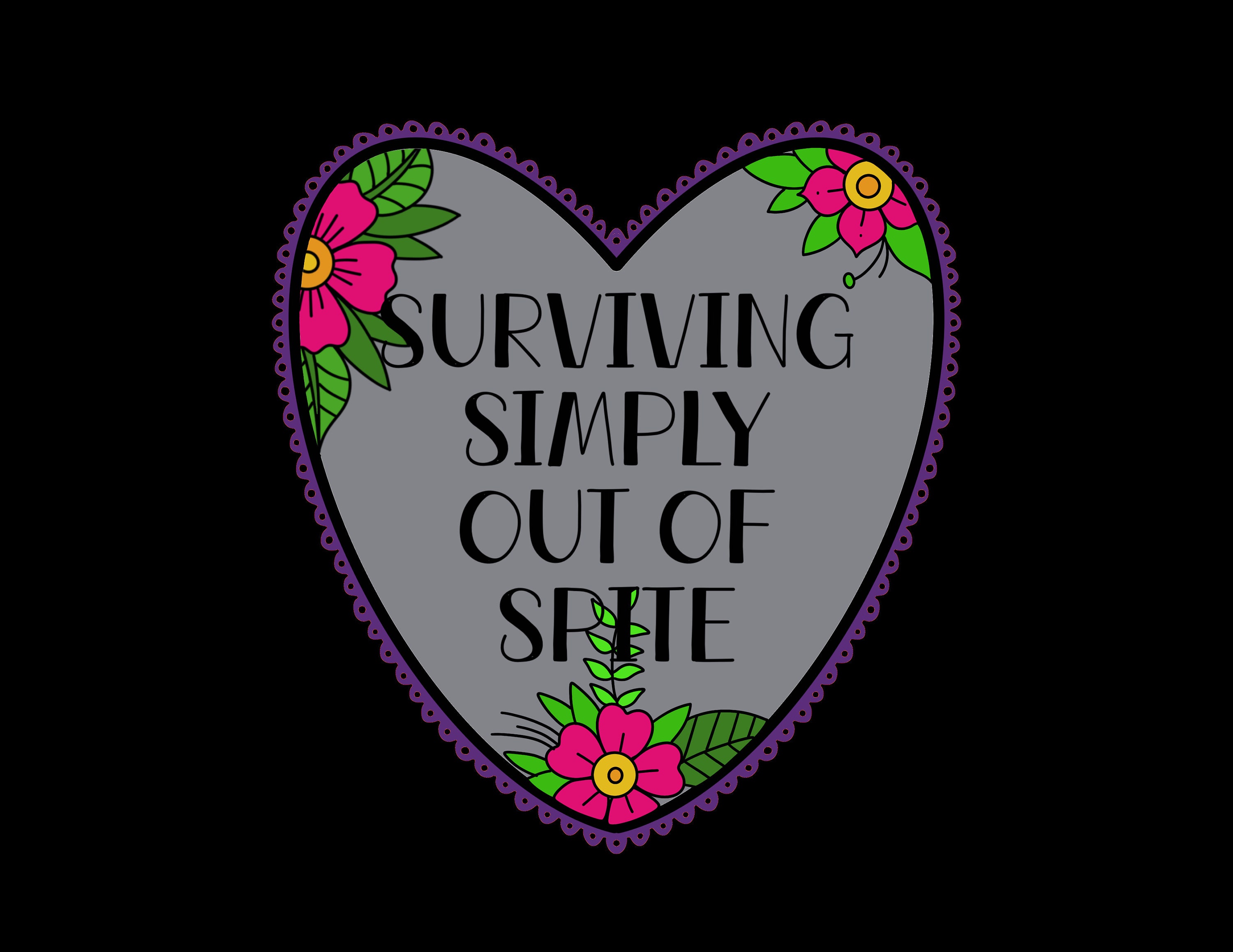 Surviving Out of Spite Vinyl Sticker: Trad Tattoo Style - Etsy