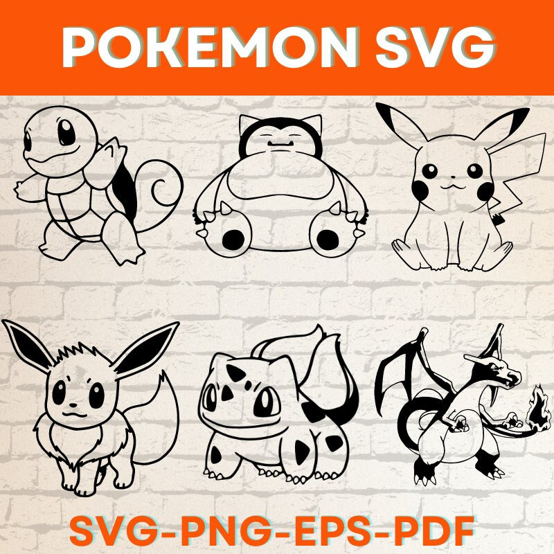 Pokemon Svg Bundle, Pokemon Friends Svg, Pikachu Svg, Pokemon Svg ...